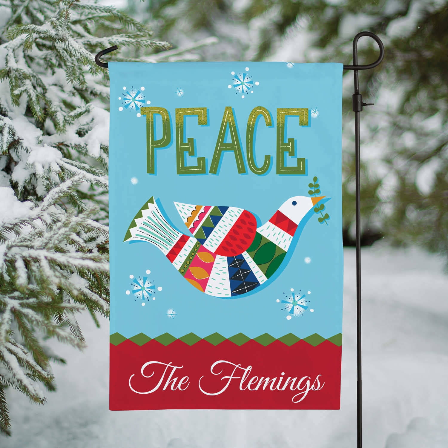 Amanda McGee's Personalized Peace Dove Garden Flag - Walmart.com
