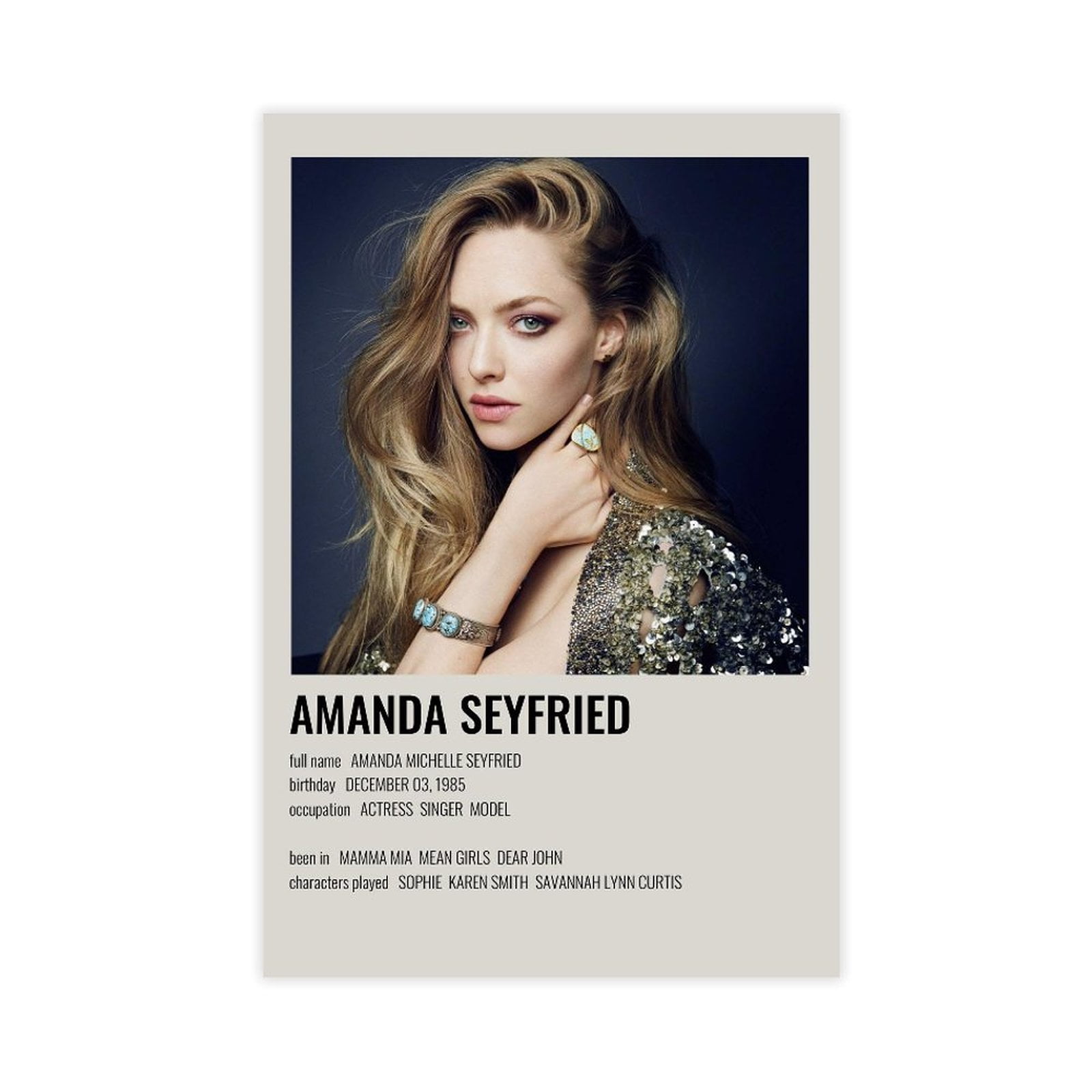 Amanda Seyfried Posters Art Print Bedroom Decor for Wall Art Print Gift ...