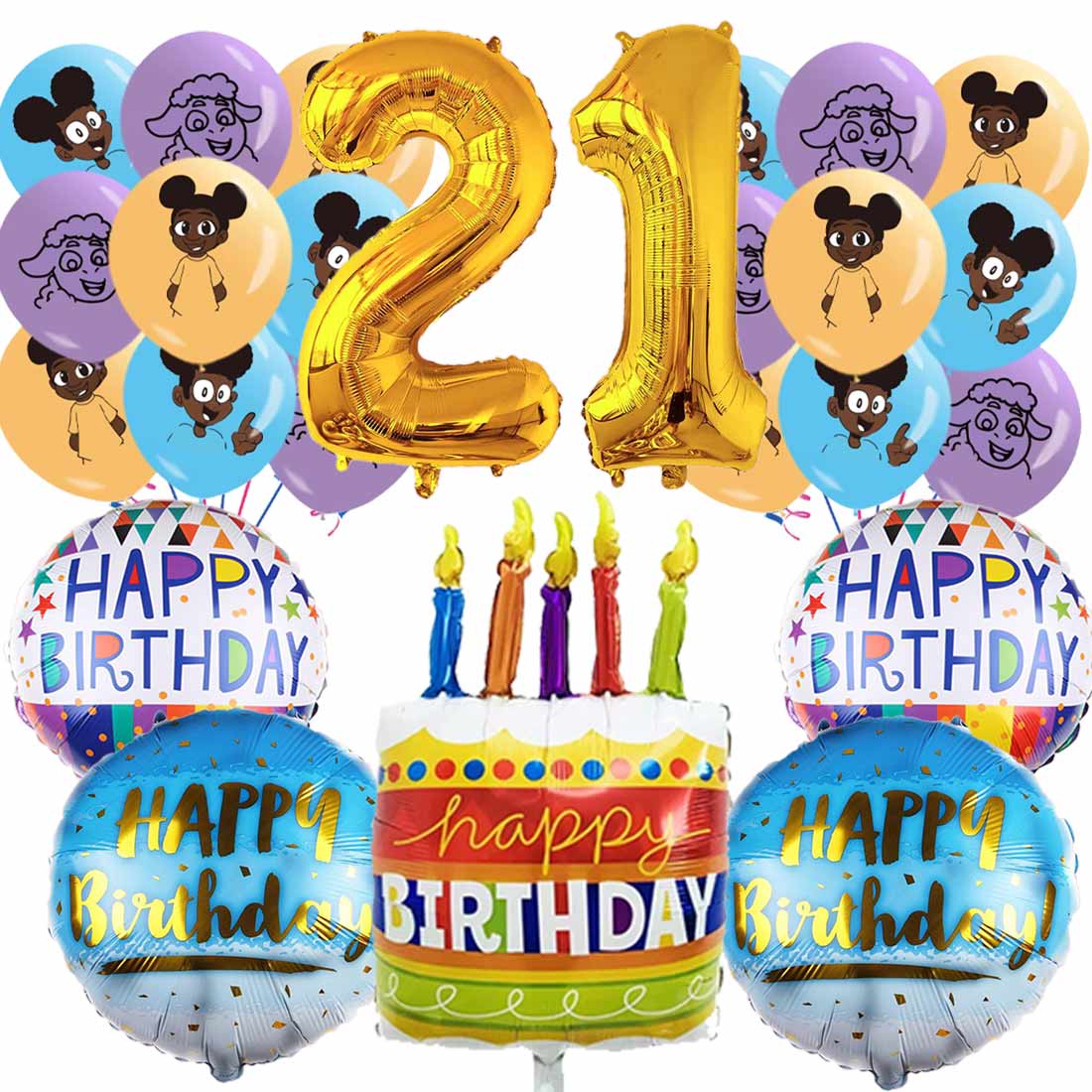 Amanda The Adventurer Balloons Party Supplies 21th Big Number ...