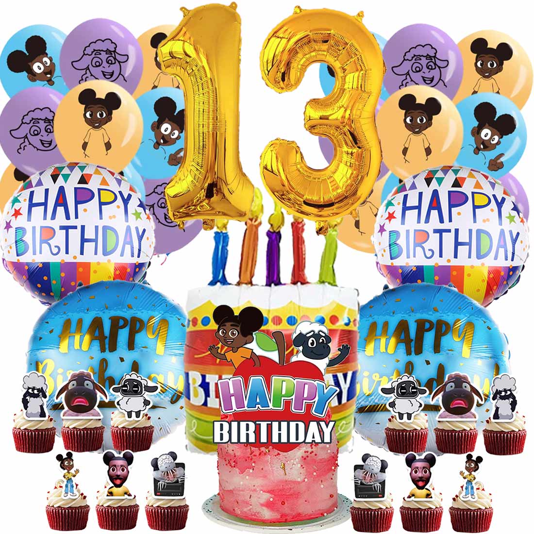 Amanda The Adventurer Party Supplies 13th Decor Kit Balloons Birthday ...