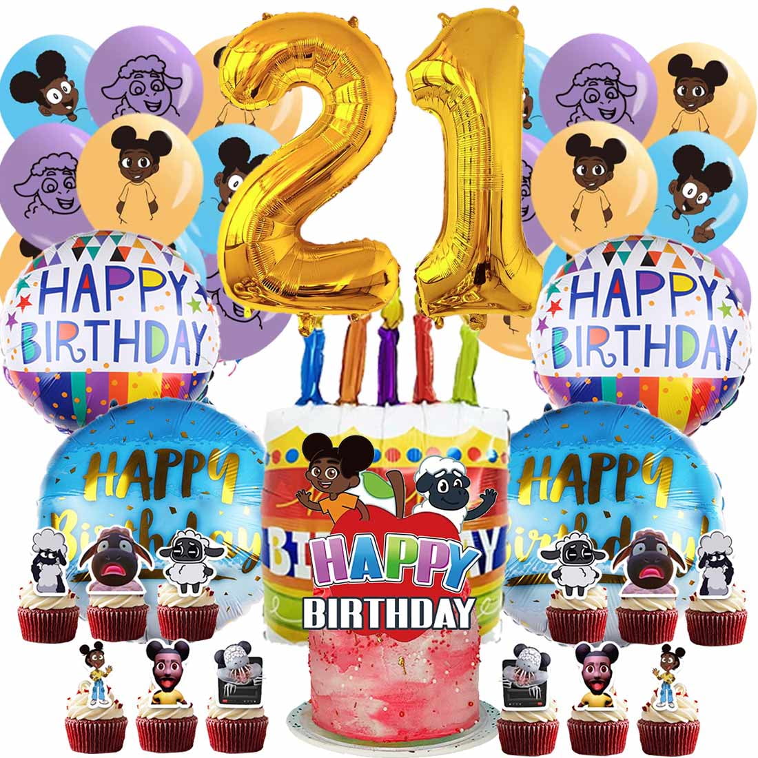 Amanda The Adventurer Party Supplies 21th Decor Kit Balloons Birthday ...