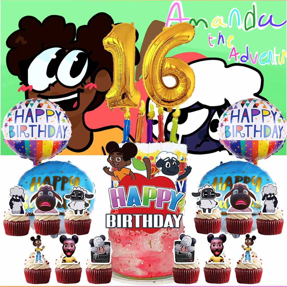 Amanda The Adventurer Party Supplies Decor 16th Kit Balloons Birthday ...