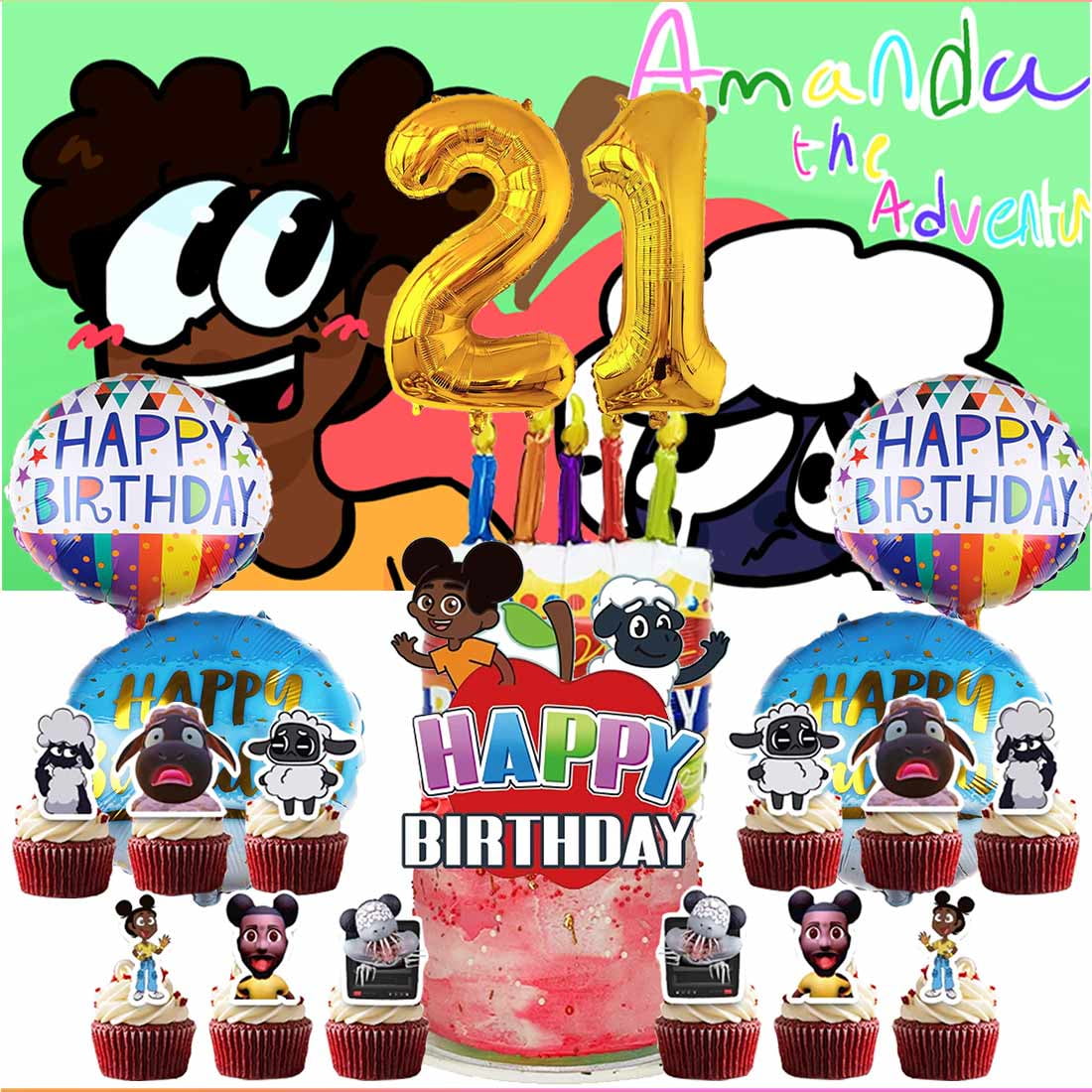 Amanda The Adventurer Party Supplies Decor 21th Kit Balloons Birthday ...
