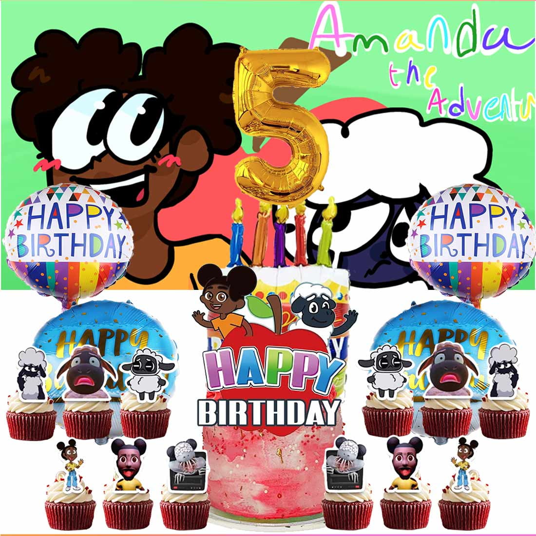 Amanda The Adventurer Party Supplies Decor 5th Kit Balloons Birthday ...