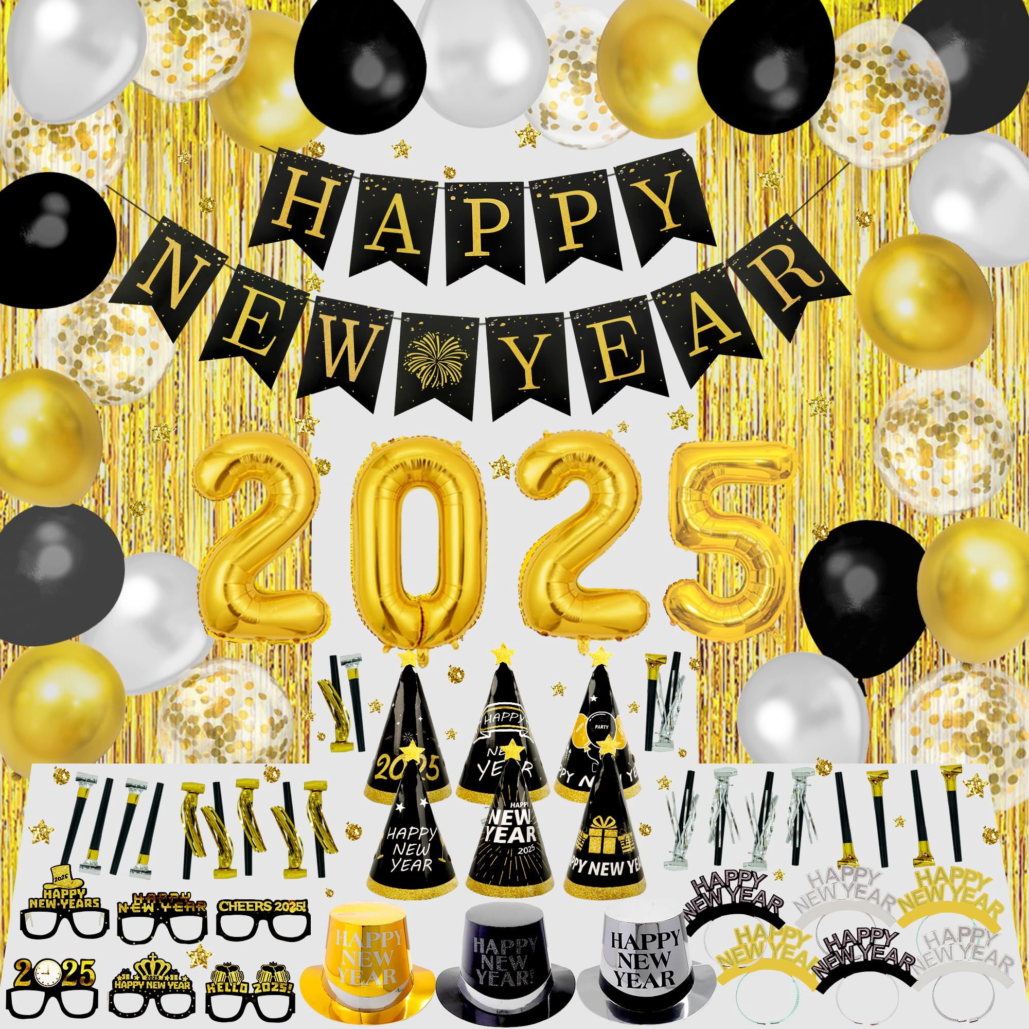 Amandir 71Pcs Years Eve Party BSL1 Supplies 2025, Years Party ...