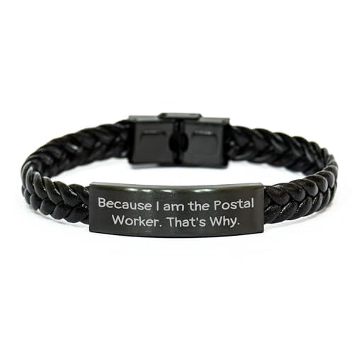 Amangny Because I Am The Postal Worker That's Why. Braided Leather ...