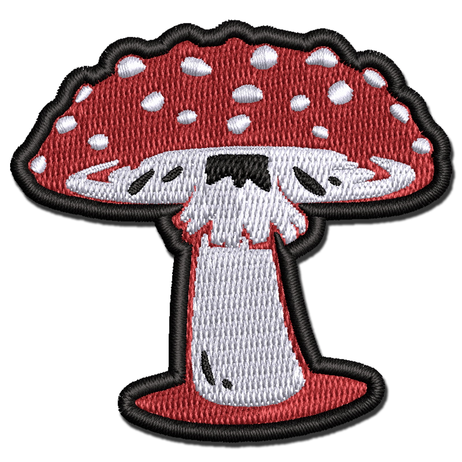 Amanita Muscaria Fly Agaric Poisonous Mushroom Whimsical Toadstool Applique Multi-Color ...