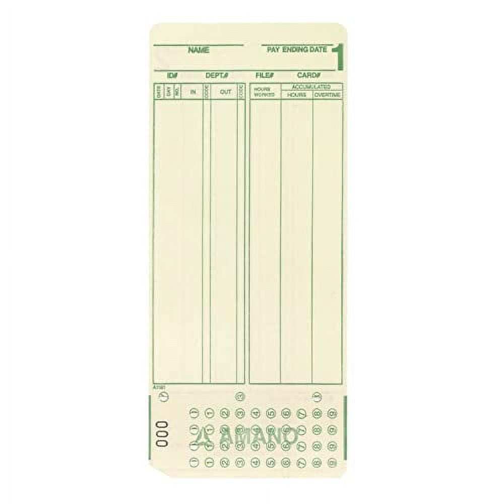 Amano 0-99 Employee time Cards 1000 PK - Walmart.com