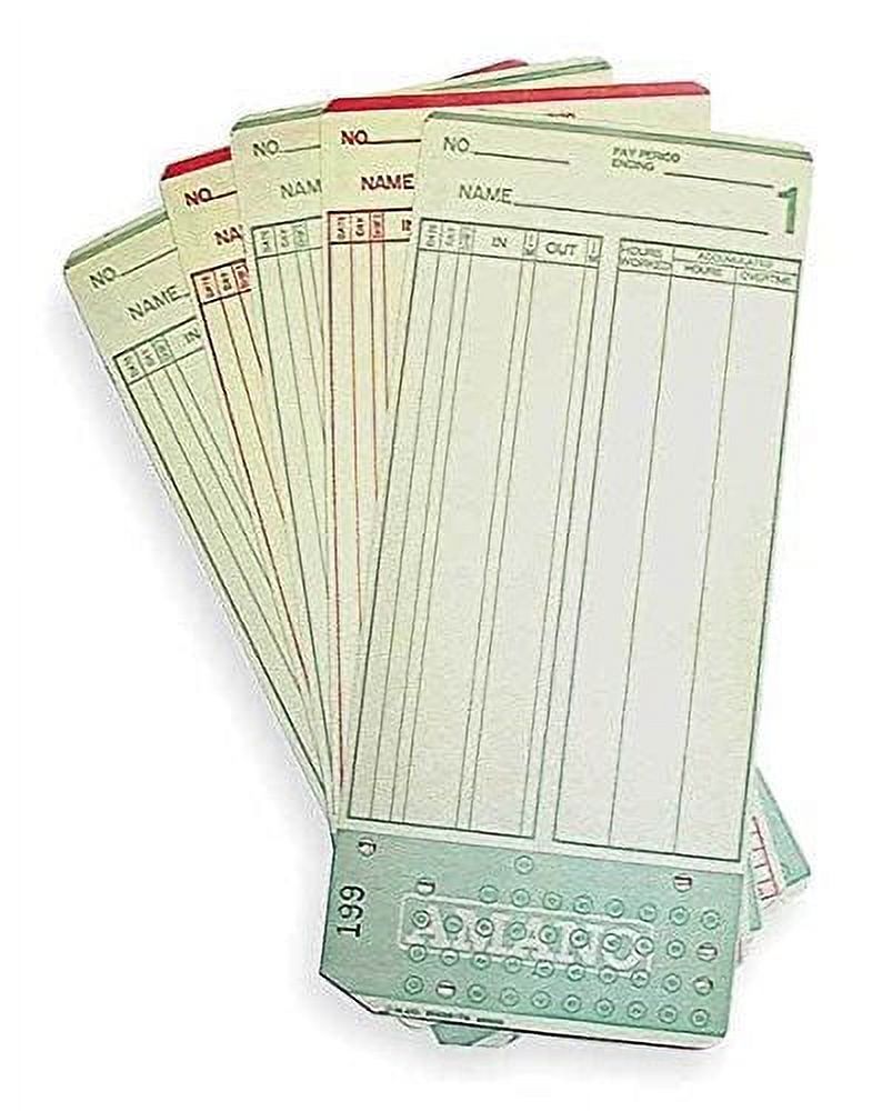 Amano 99000 Mjr-7000 Time Card 0-99 Employee Cards44; Pack of 1000 ...