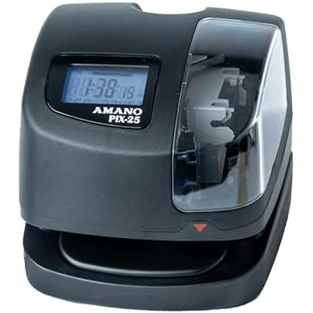 Amano PIX-25 Digital Atomic Time Clock - Time Stamp, Document & Date ...