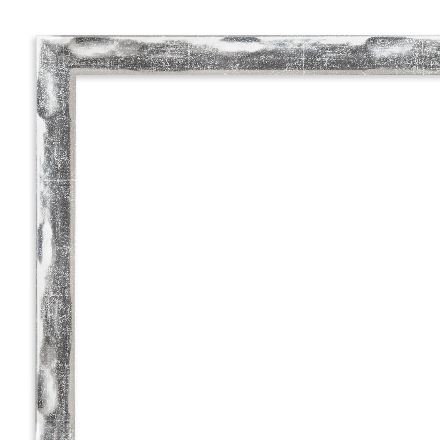 Amanti Art Beveled Bathroom Wall Mirror - Scratched Wave Chrome Frame ...