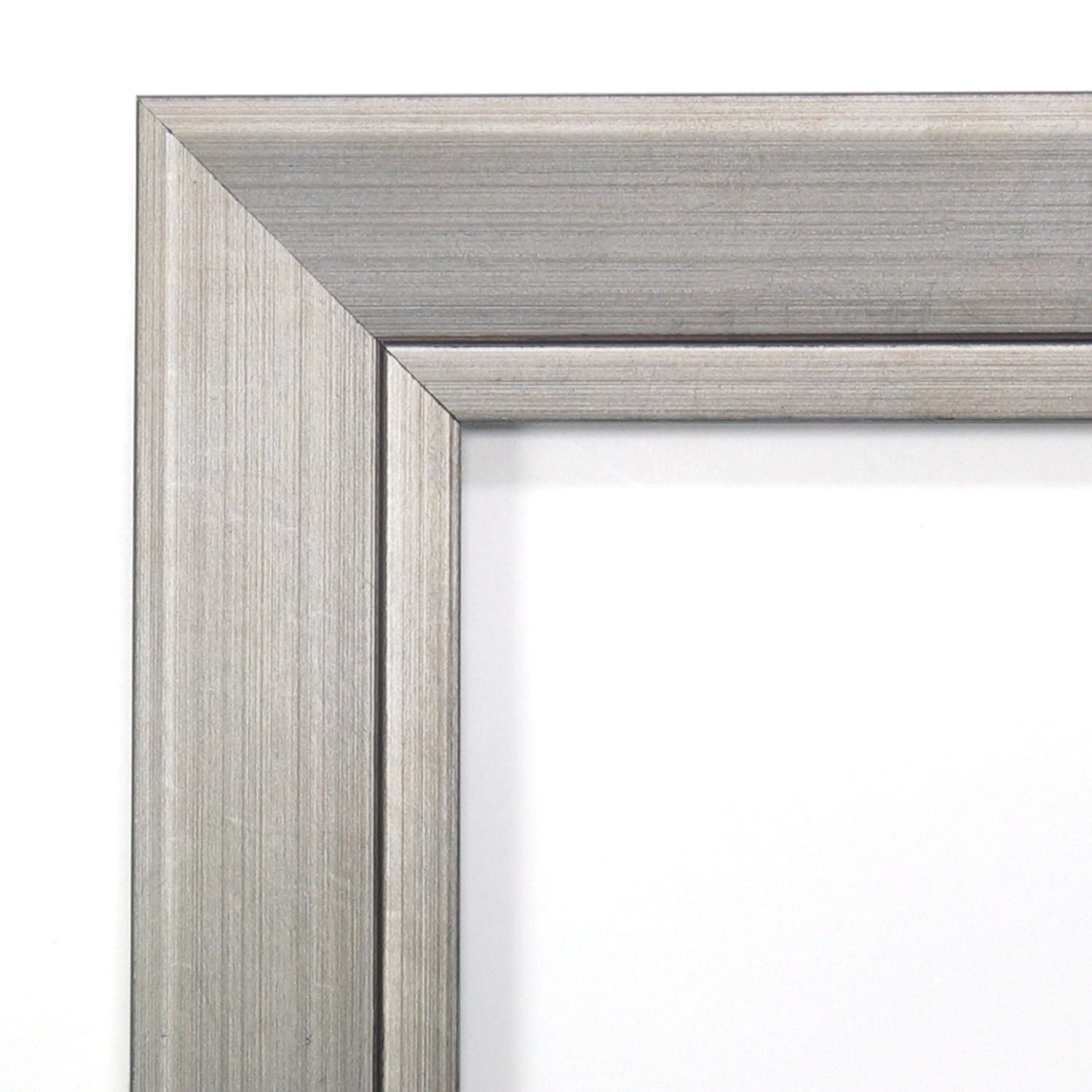 Amanti Art Beveled Wood Bathroom Wall Mirror - Romano Silver Narrow ...