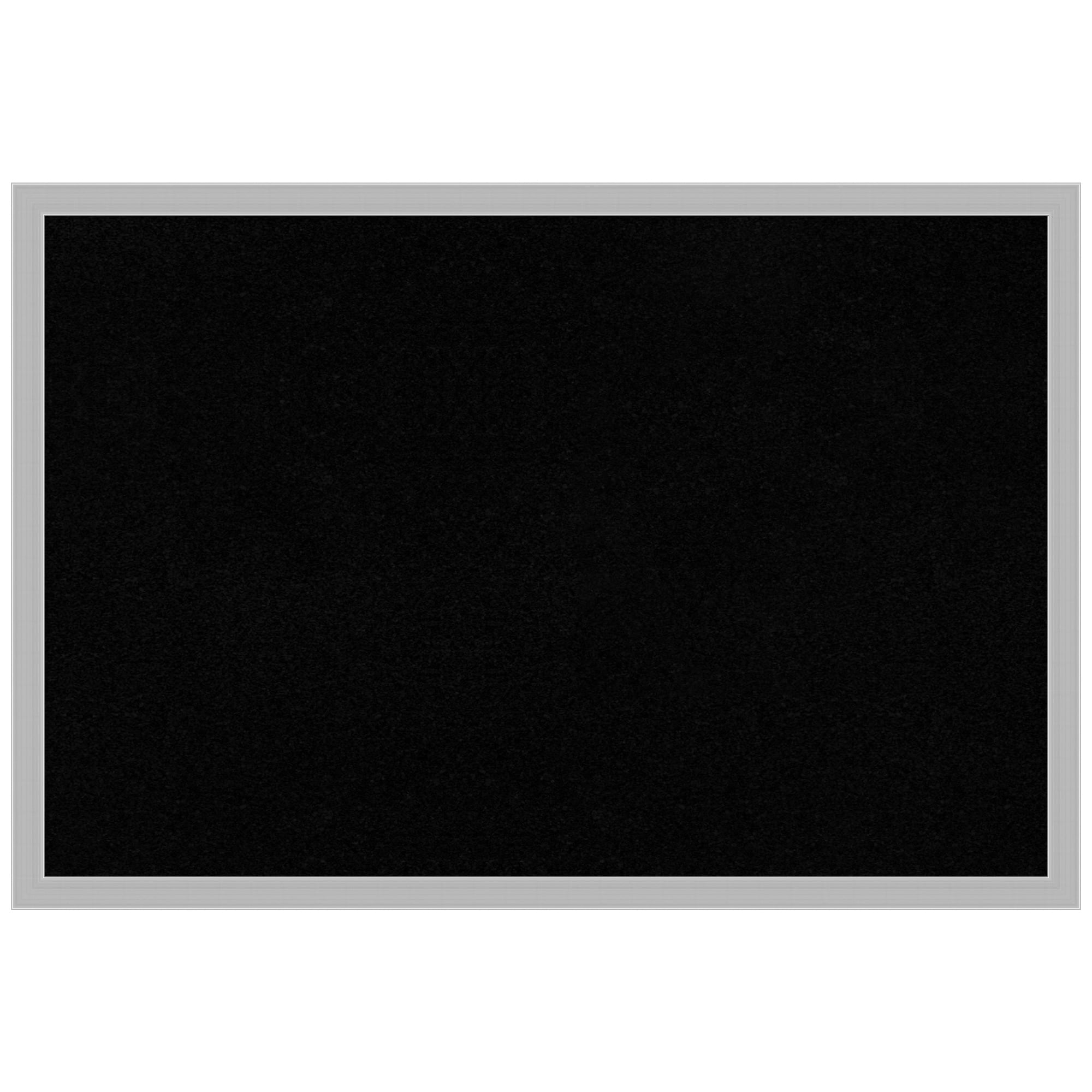 Amanti Art Black Cork Board Framed Hera Chrome Bulletin Board 25 in. x ...