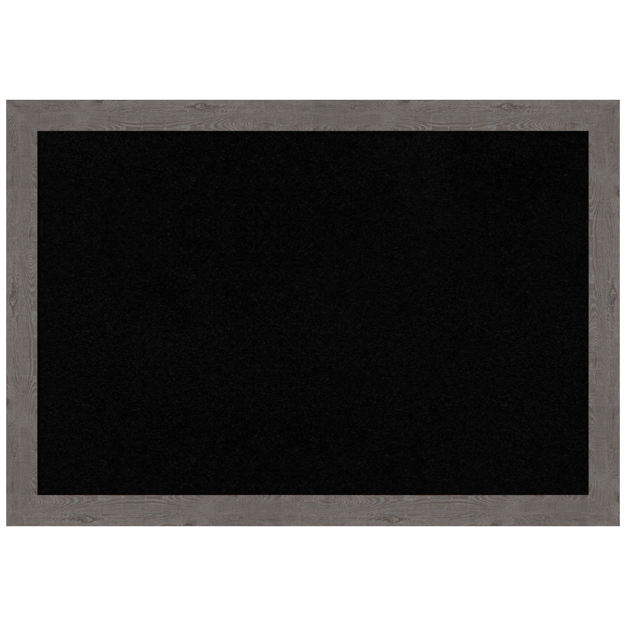 Amanti Art Black Cork Board Framed Rustic Plank Grey Narrow Bulletin ...