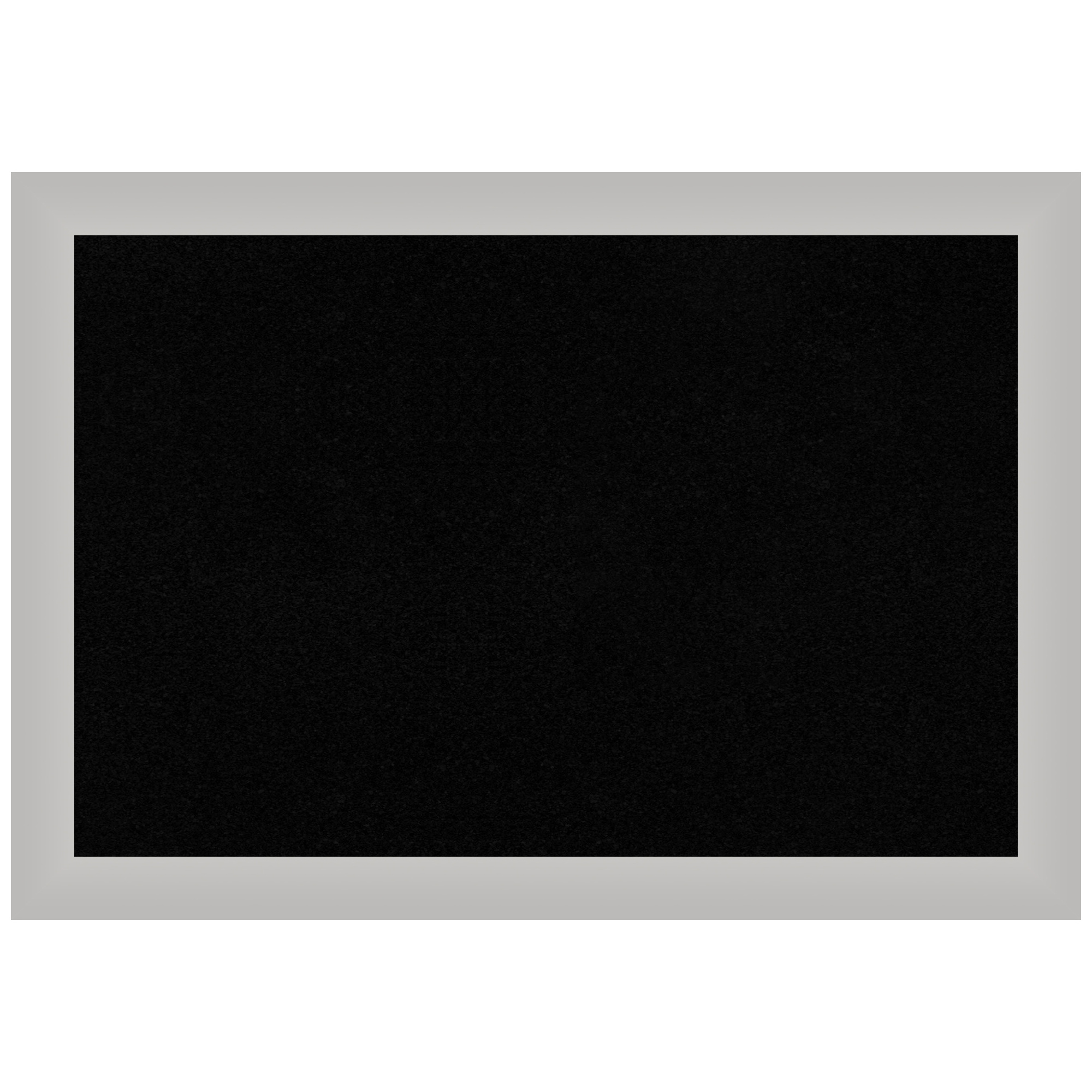 Amanti Art Black Cork Board Wood Framed Low Luster Silver Bulletin ...