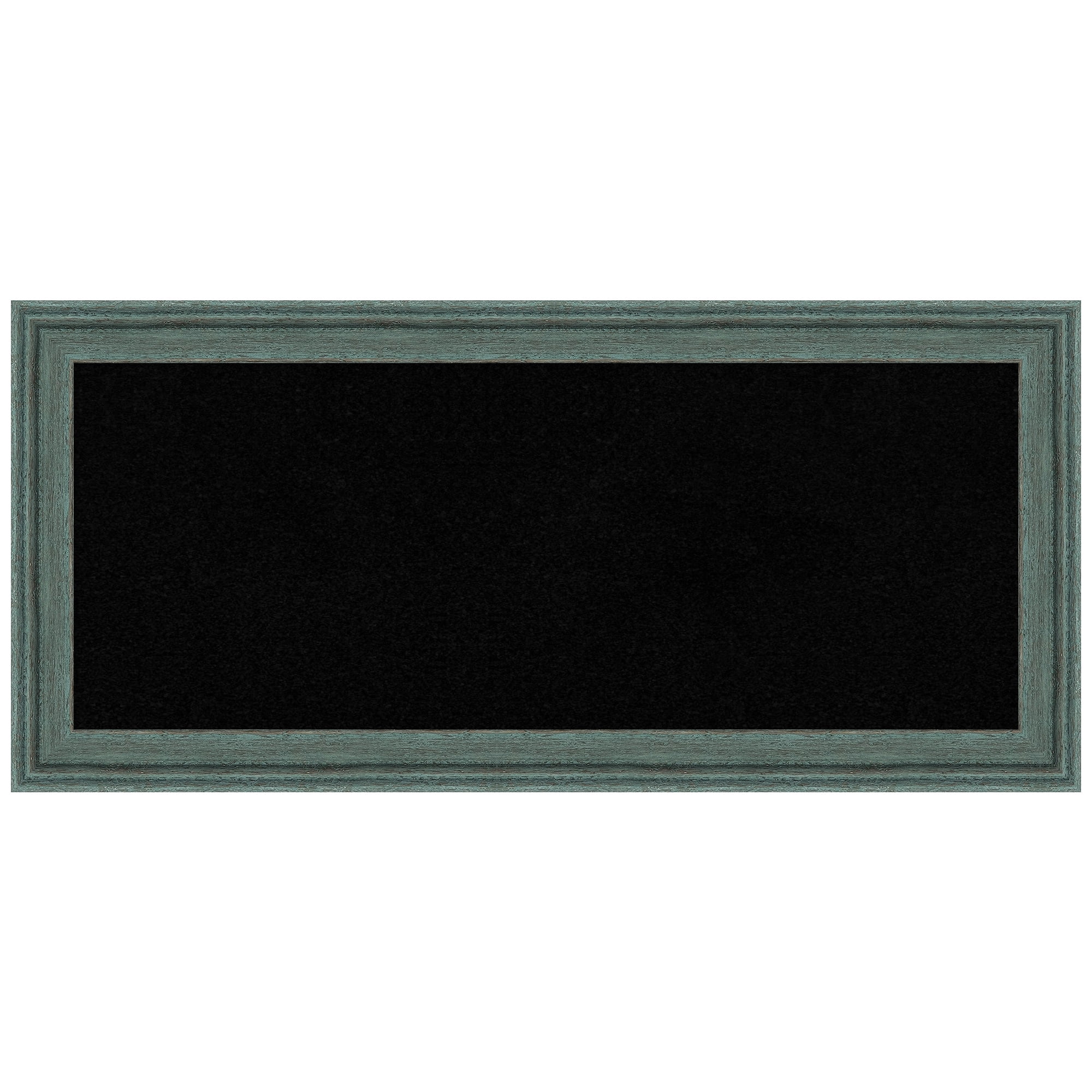 Amanti Art Black Cork Board Wood Framed Upcycled Teal Grey Bulletin ...