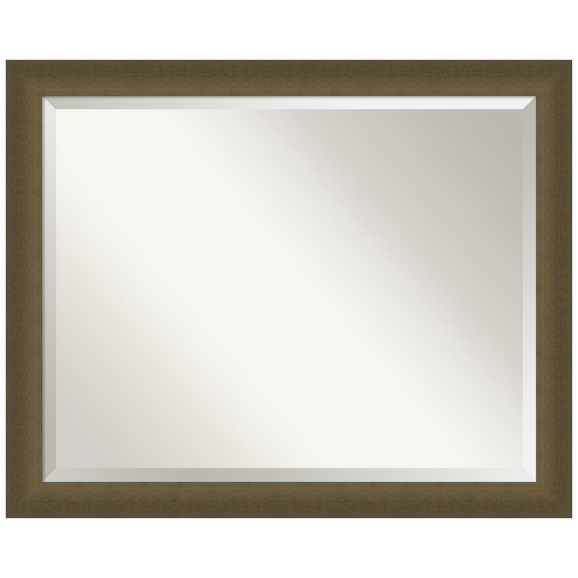 Amanti Art Blaine Light Bronze Narrow Beveled Wall Mirror 25.5 x 31.5 ...