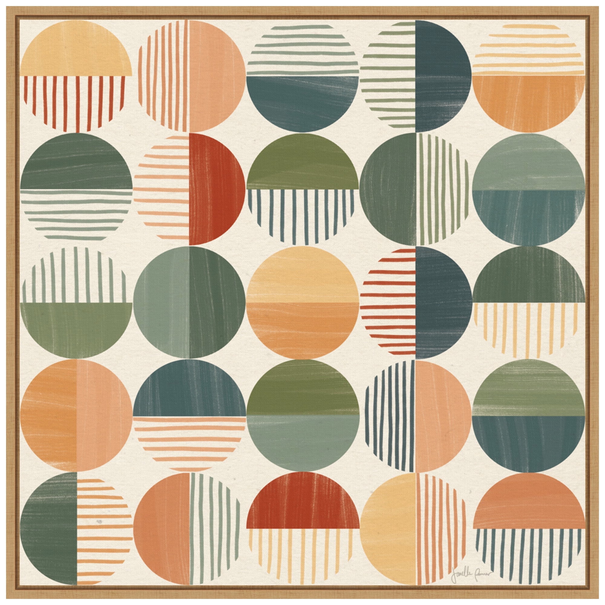 Amanti Art Born to Roam Pattern II Framed Canvas Wall Art Print ...