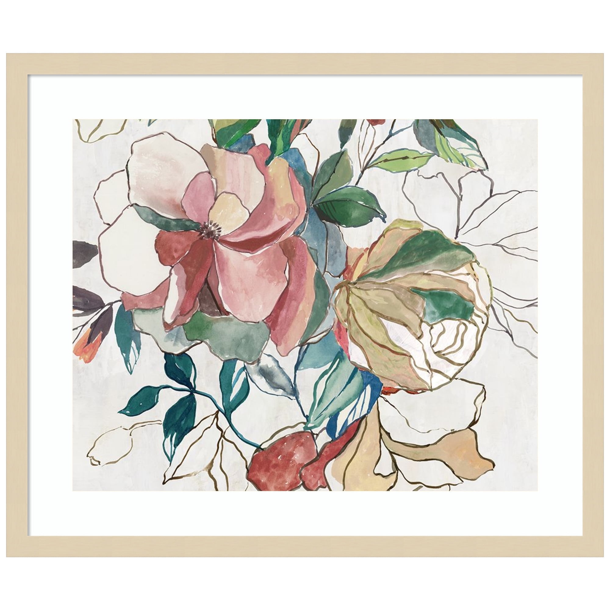 Amanti Art Classic Flower I Wood Framed Wall Art Print - Walmart.com