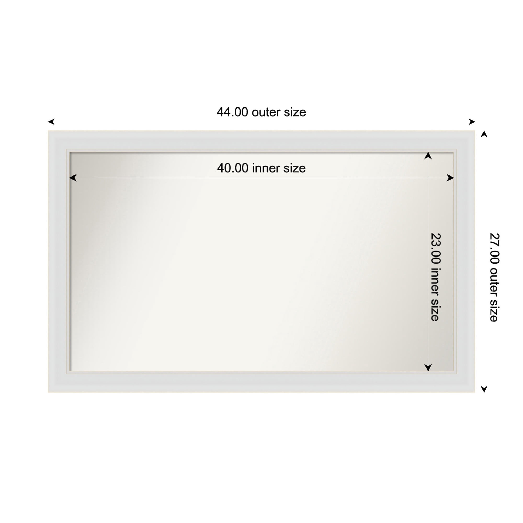 Amanti Art Custom Framed Wall and Bathroom Mirror (27 x 44 in.), Flair ...