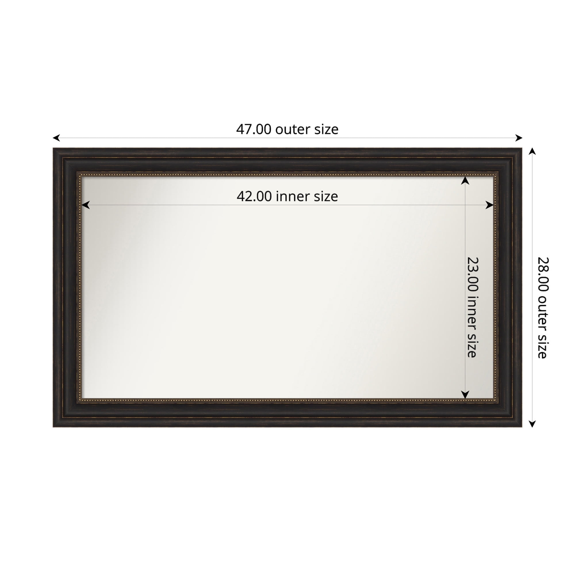 Amanti Art Custom Framed Wall and Bathroom Mirror (28 x 47 in.), Accent ...