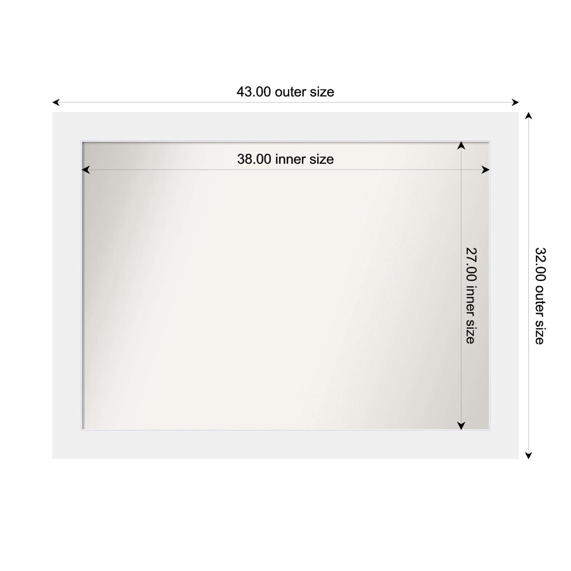 Amanti Art Custom Framed Wall and Bathroom Mirror (32 x 43 in ...