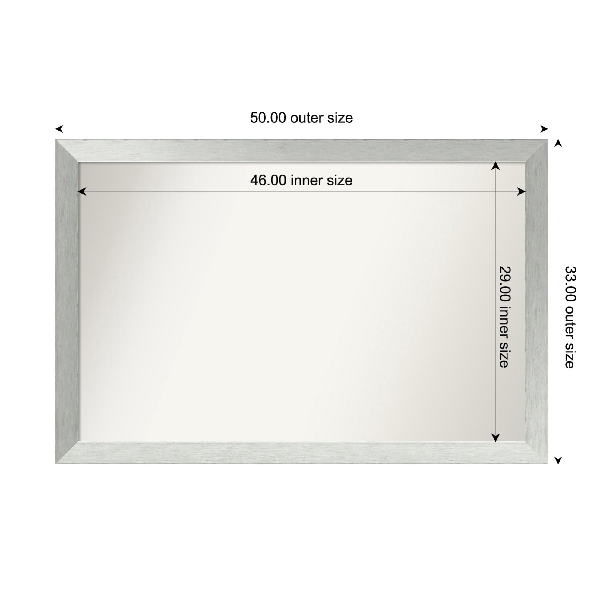 Amanti Art Custom Framed Wall and Bathroom Mirror (33 x 50 in ...