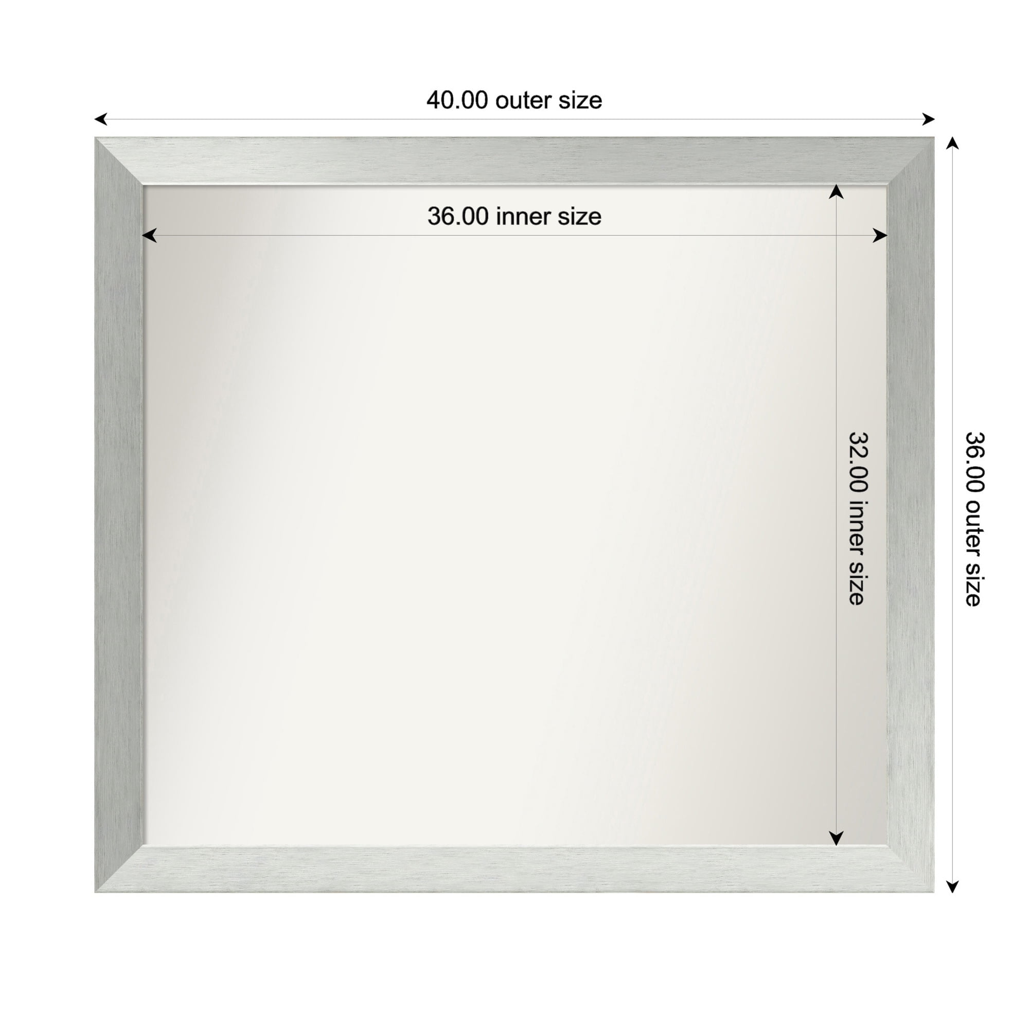 Amanti Art Custom Framed Wall and Bathroom Mirror (36 x 40 in ...