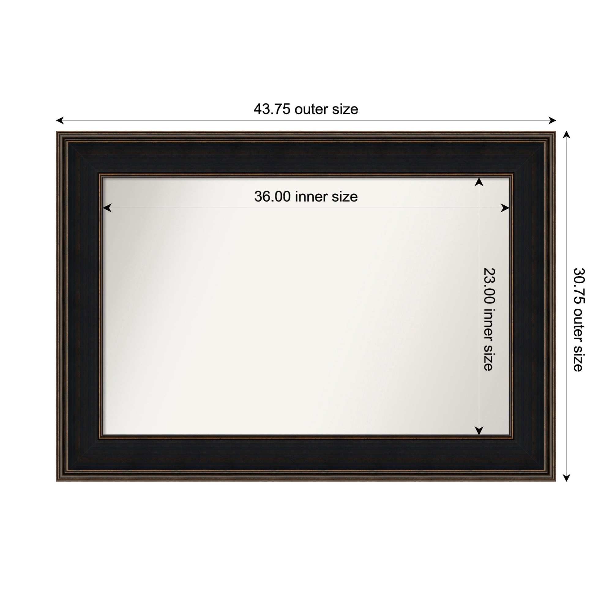 Amanti Art Custom Wall and Bathroom Mirror (30.75 x 43.75 in ...