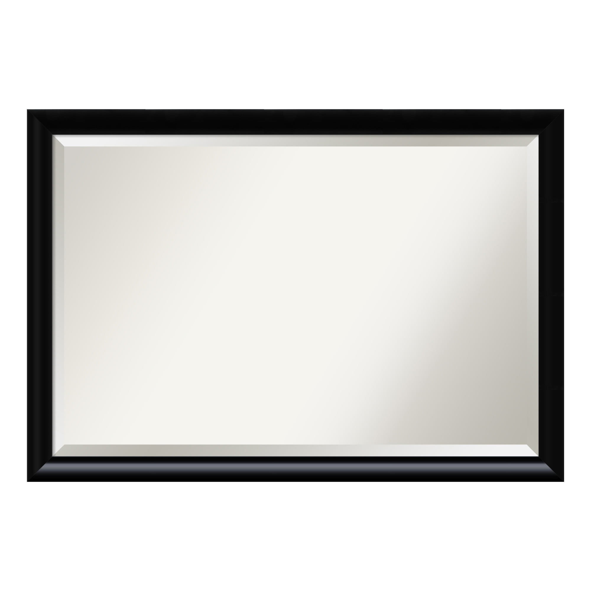 Steinway Black Wood 39" x 27" Rectangular Vanity Mirror • Spoken