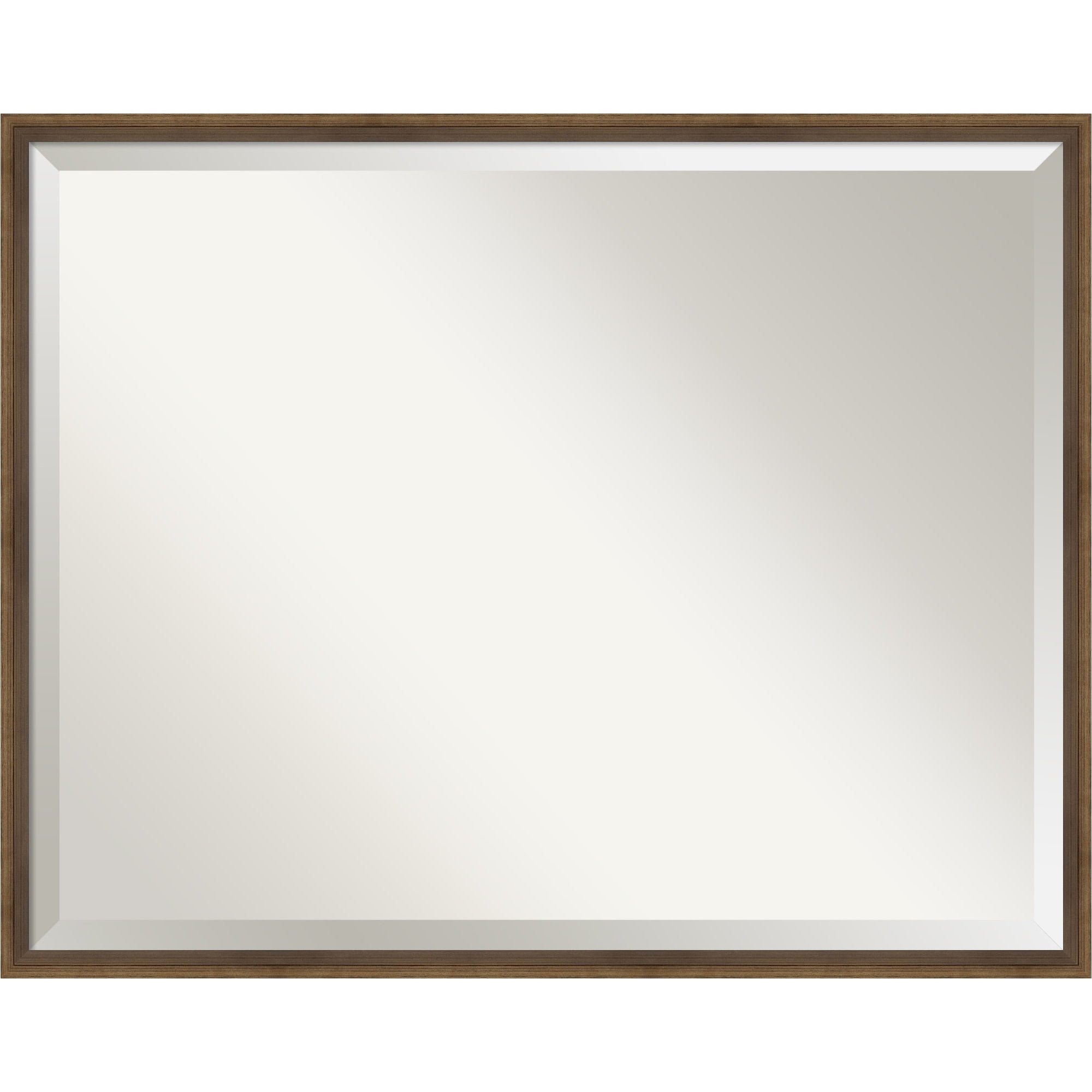 Amanti Art Lucie Light Bronze Beveled Wood Wall Mirror 23.25 x 29.25 in ...