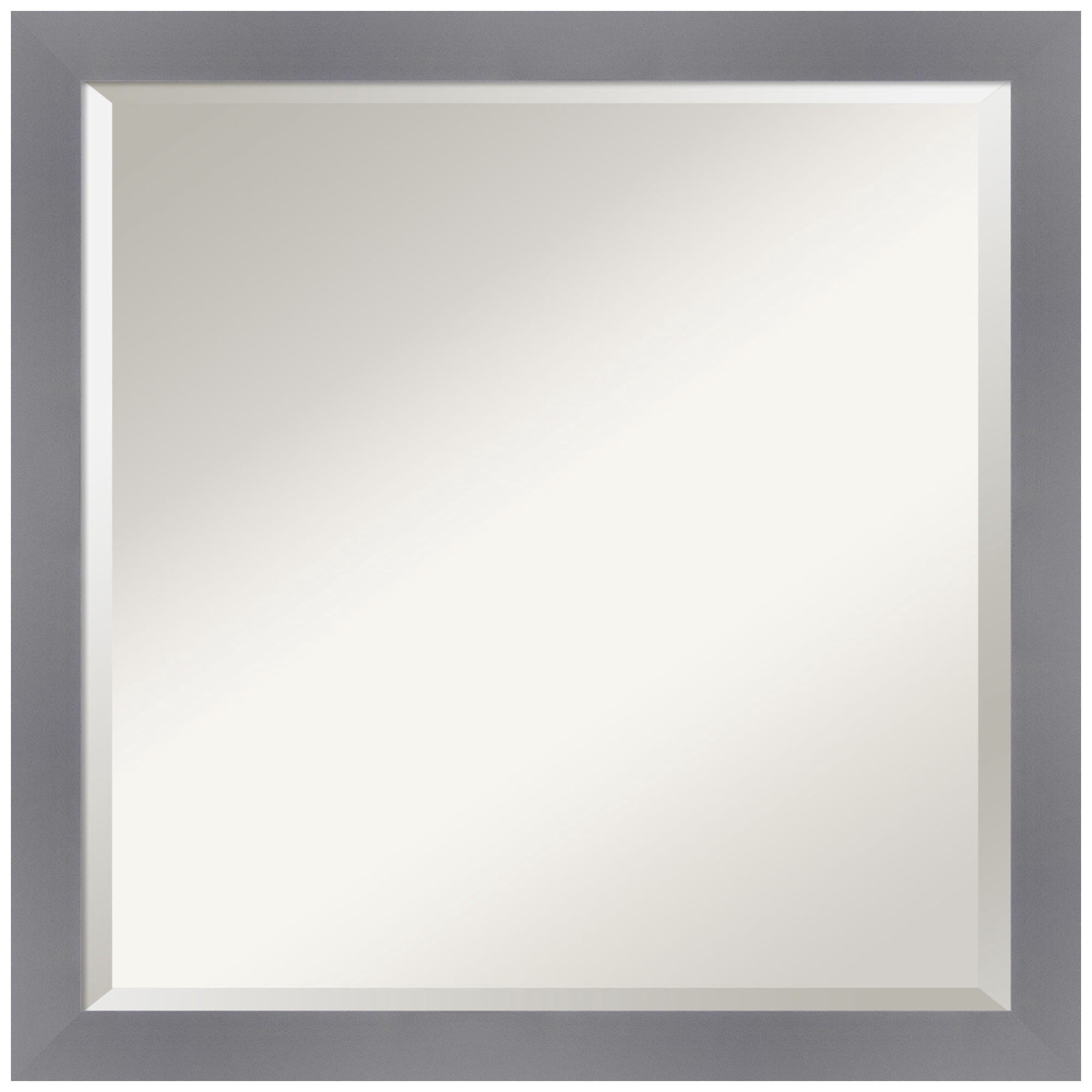 Amanti Art Edwin Grey Beveled Wood Wall Mirror 22.5 x 22.5 in ...