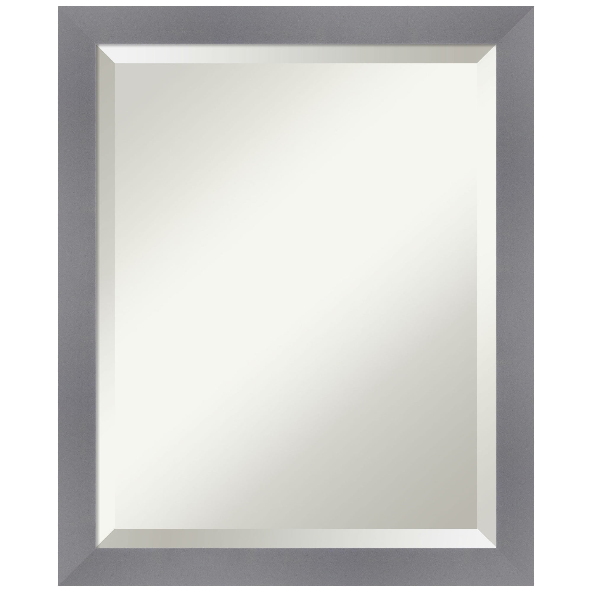 Amanti Art Edwin Grey Beveled Wood Wall Mirror 22.5 x 18.5 in ...