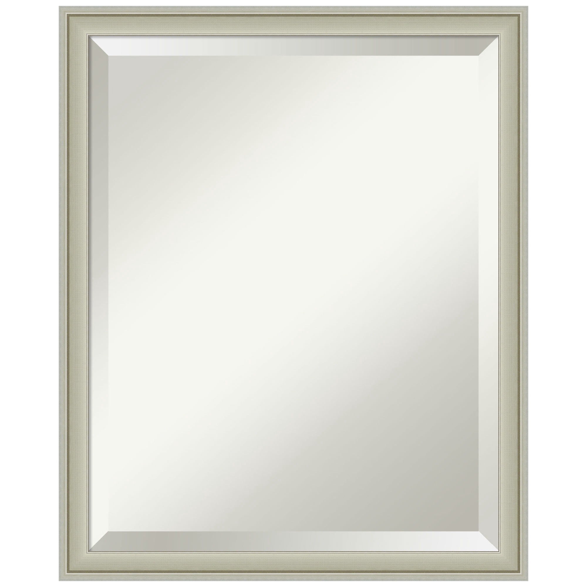 Amanti Art Florence Silver Beveled Bathroom Wall Mirror - Walmart.com