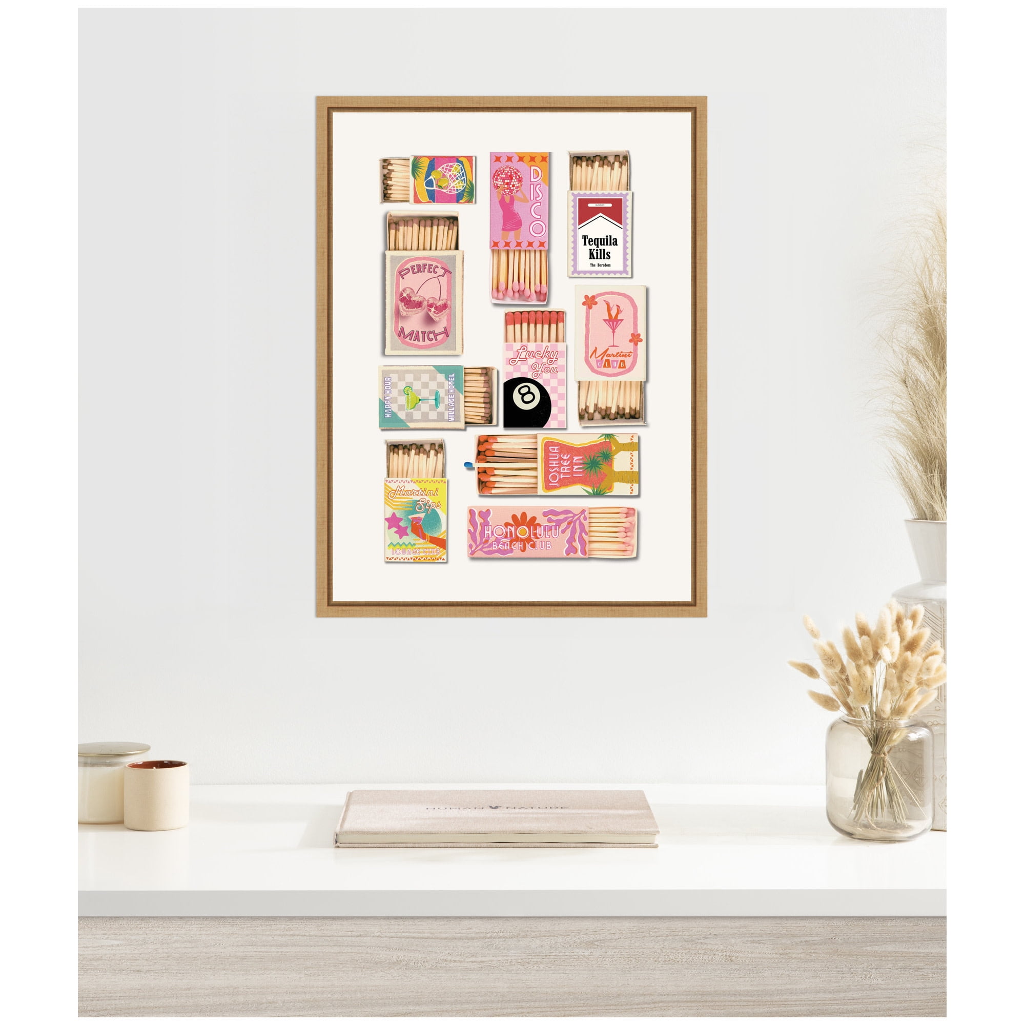 Amanti Art Framed Vintage Pink Matchboxes by Honey Island Studio Canvas ...