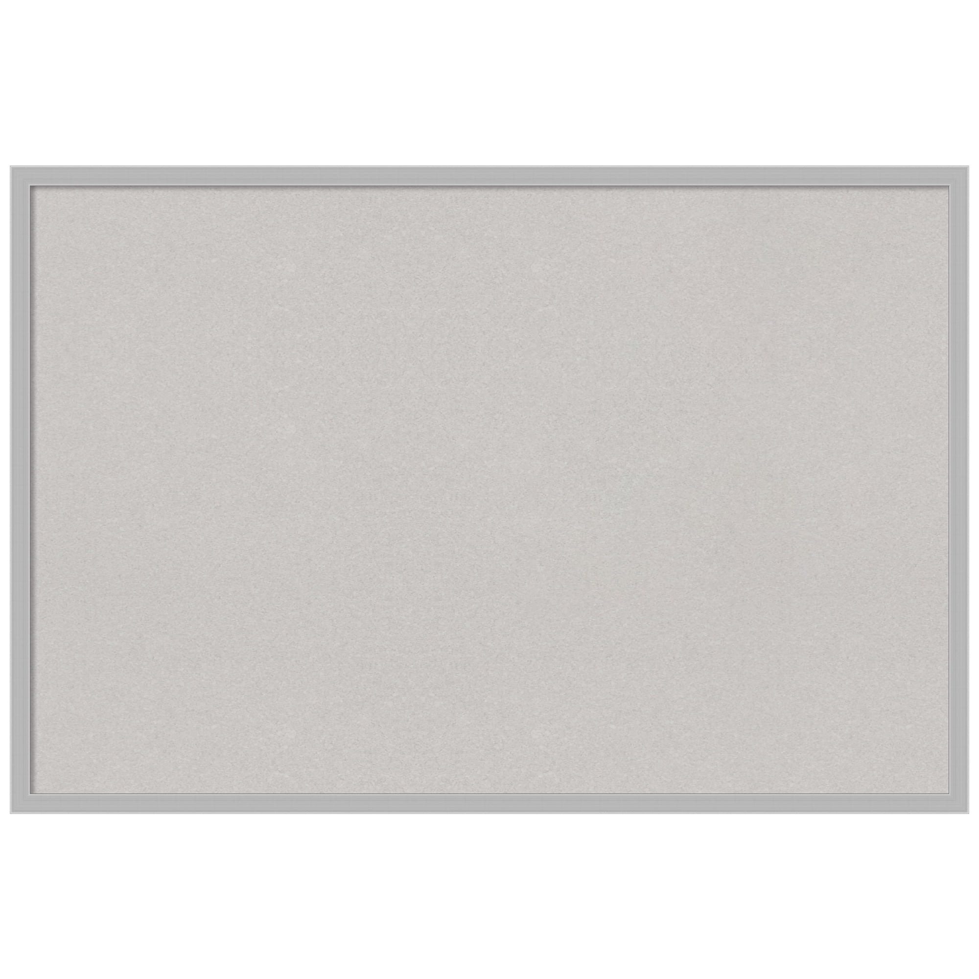 Amanti Art Grey Cork Board Framed Hera Chrome Bulletin Board 37 in. x ...