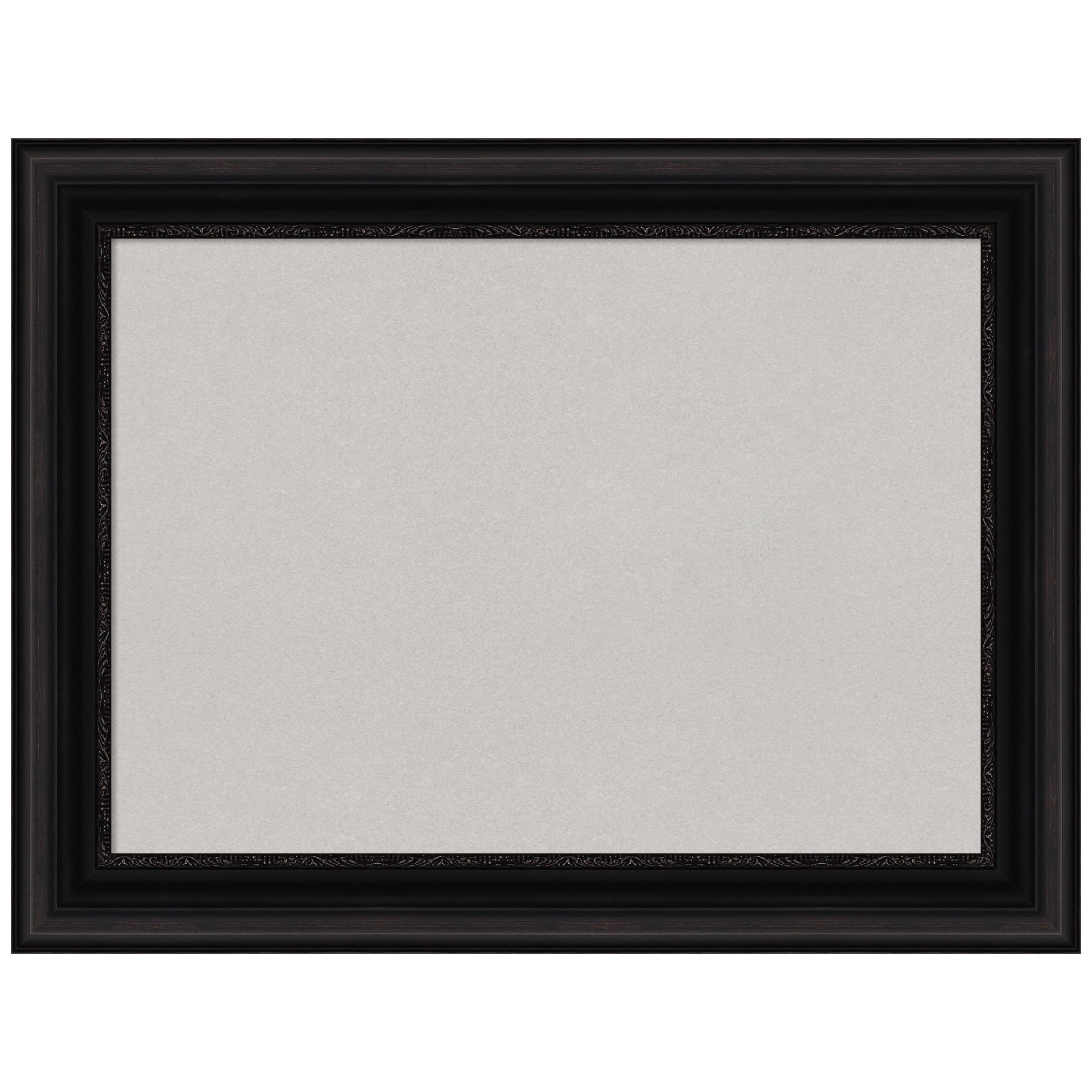 Amanti Art Grey Cork Board Framed Parlor Black Bulletin Board 34 in. x ...