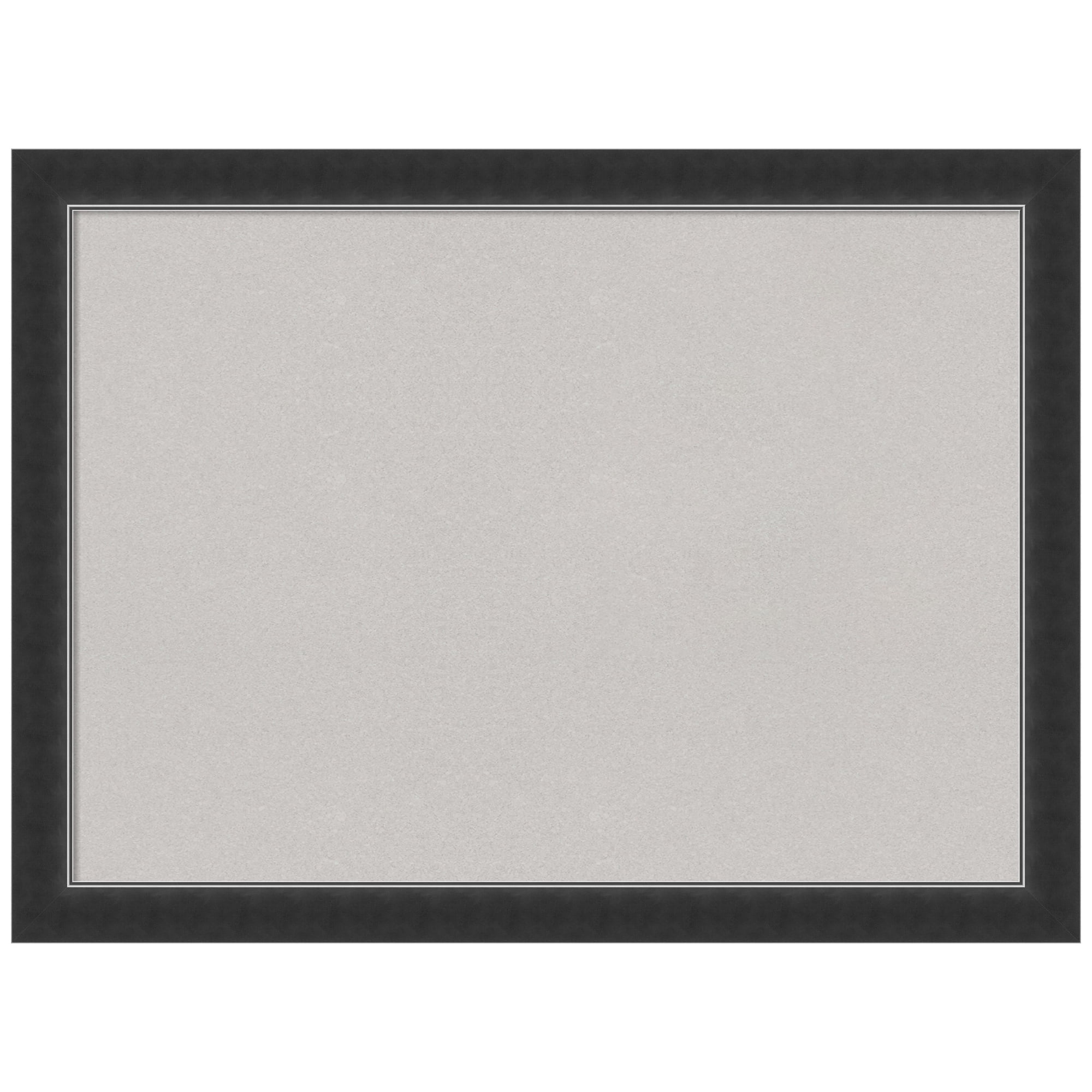 Amanti Art Grey Cork Board Wood Framed Corvino Black Narrow Bulletin ...