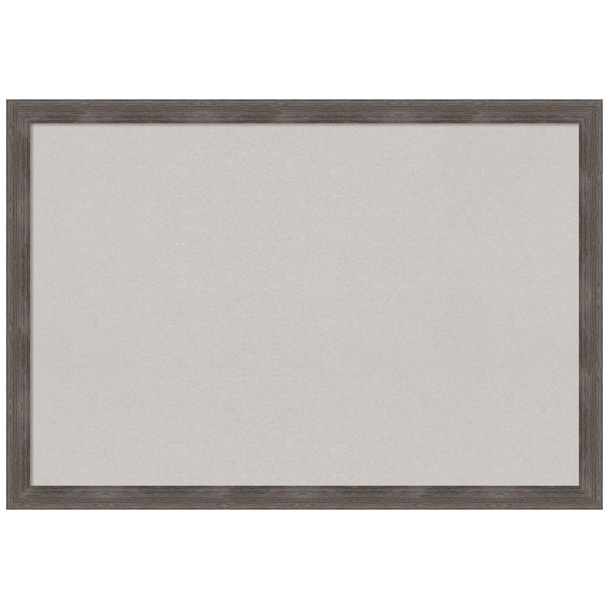 Amanti Art Grey Cork Board Wood Framed Pinstripe Lead Grey Bulletin ...