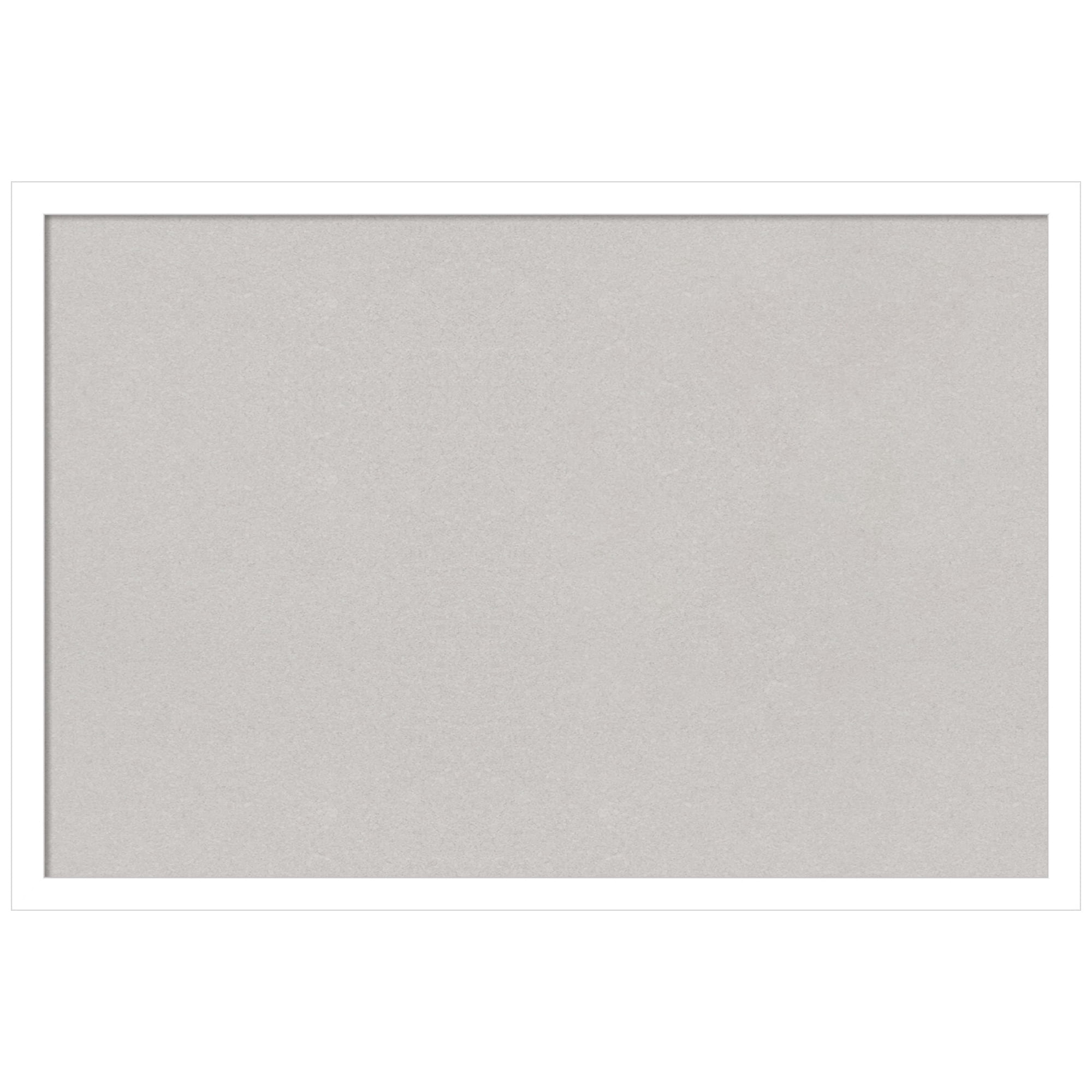 Amanti Art Grey Cork Board Wood Framed Svelte White Bulletin Board 25 ...