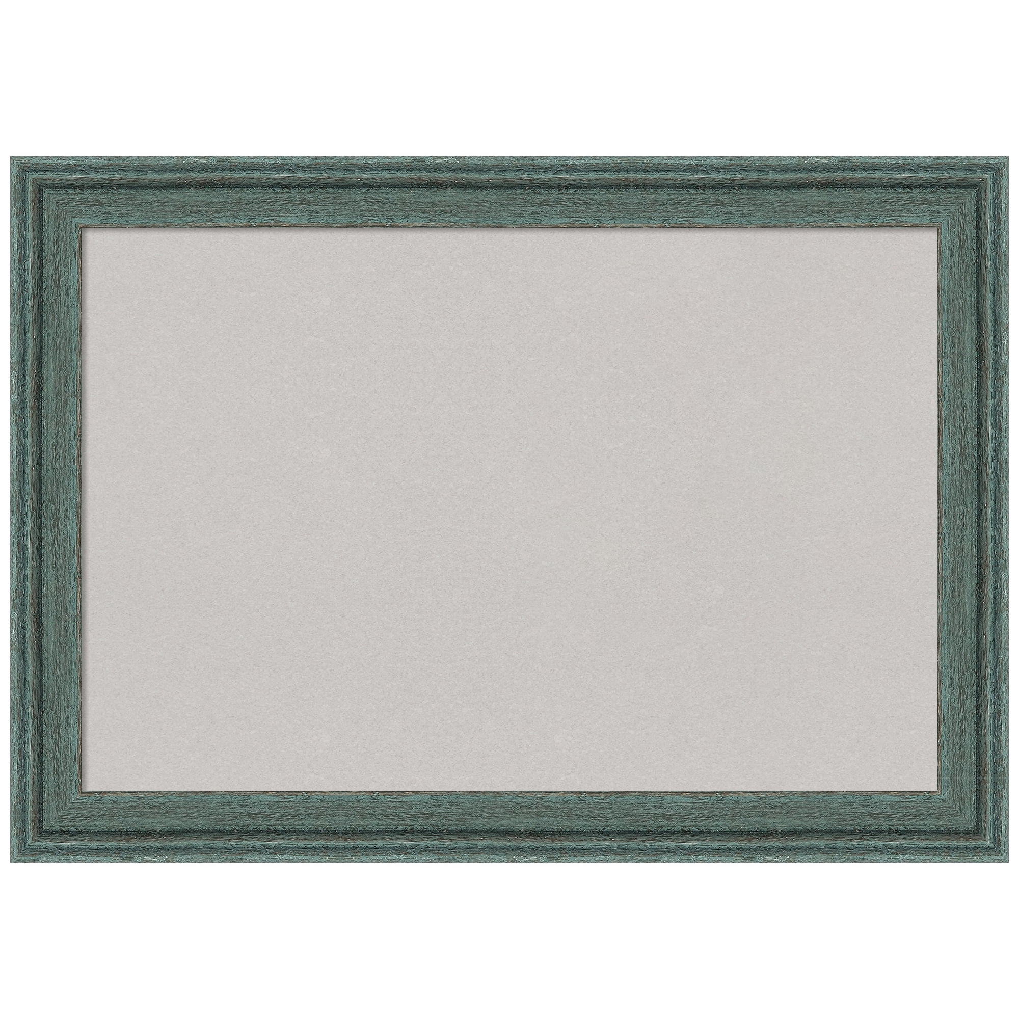 Amanti Art Grey Cork Board Wood Framed Upcycled Teal Grey Bulletin ...