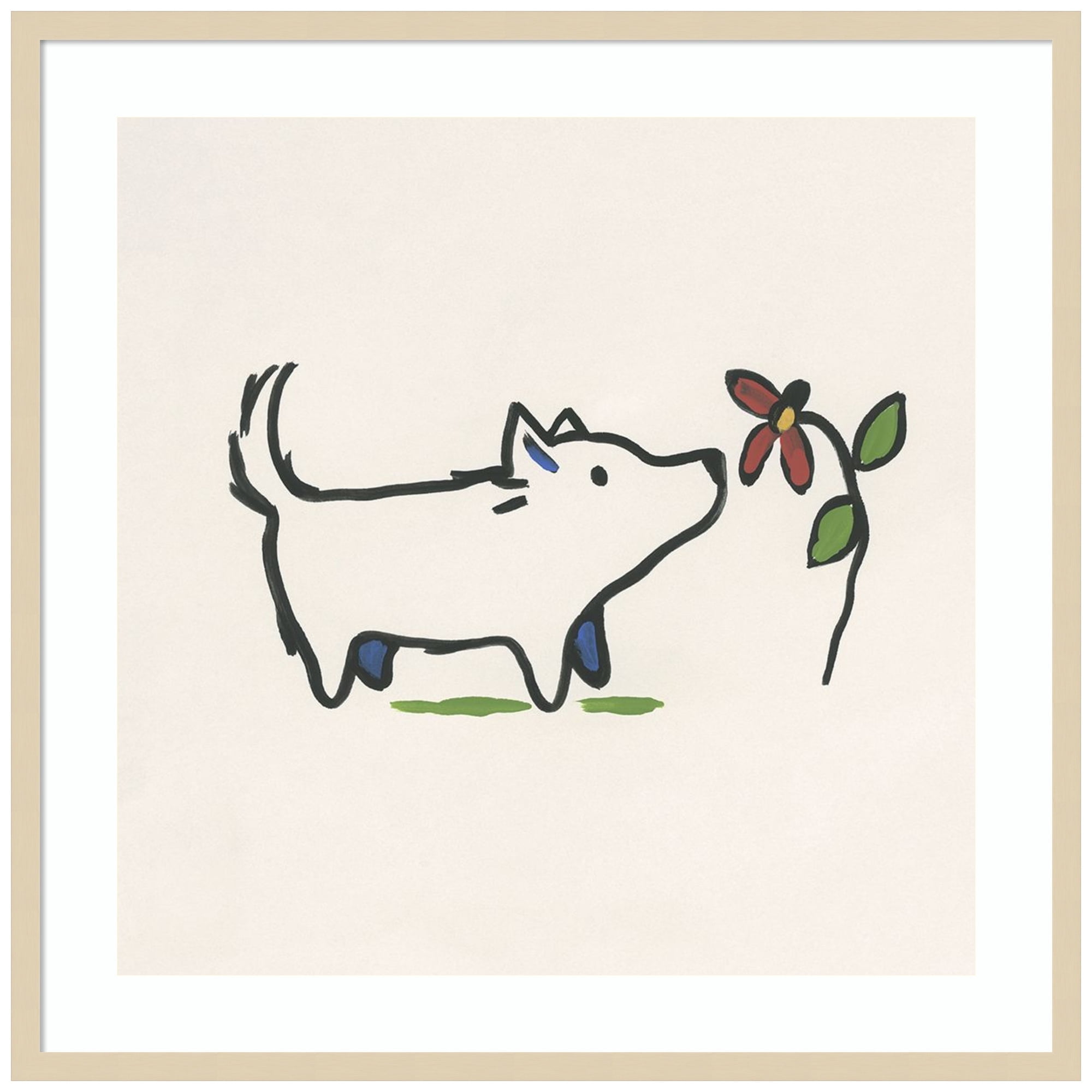 Amanti Art Mutt Dog Luv II Wood Framed Wall Art Print - Walmart.com