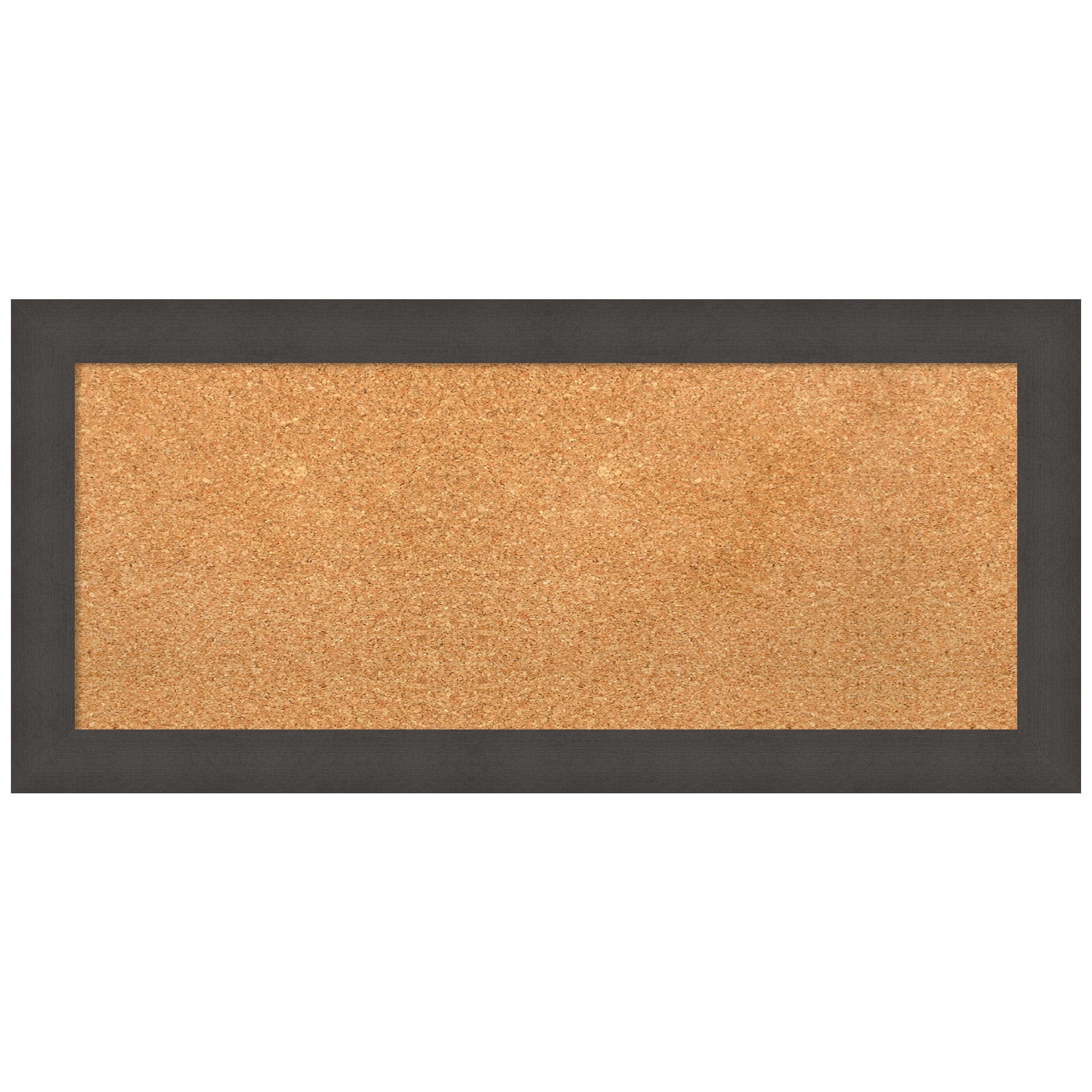 Amanti Art Natural Cork Board Framed Blaine Light Pewter Narrow ...