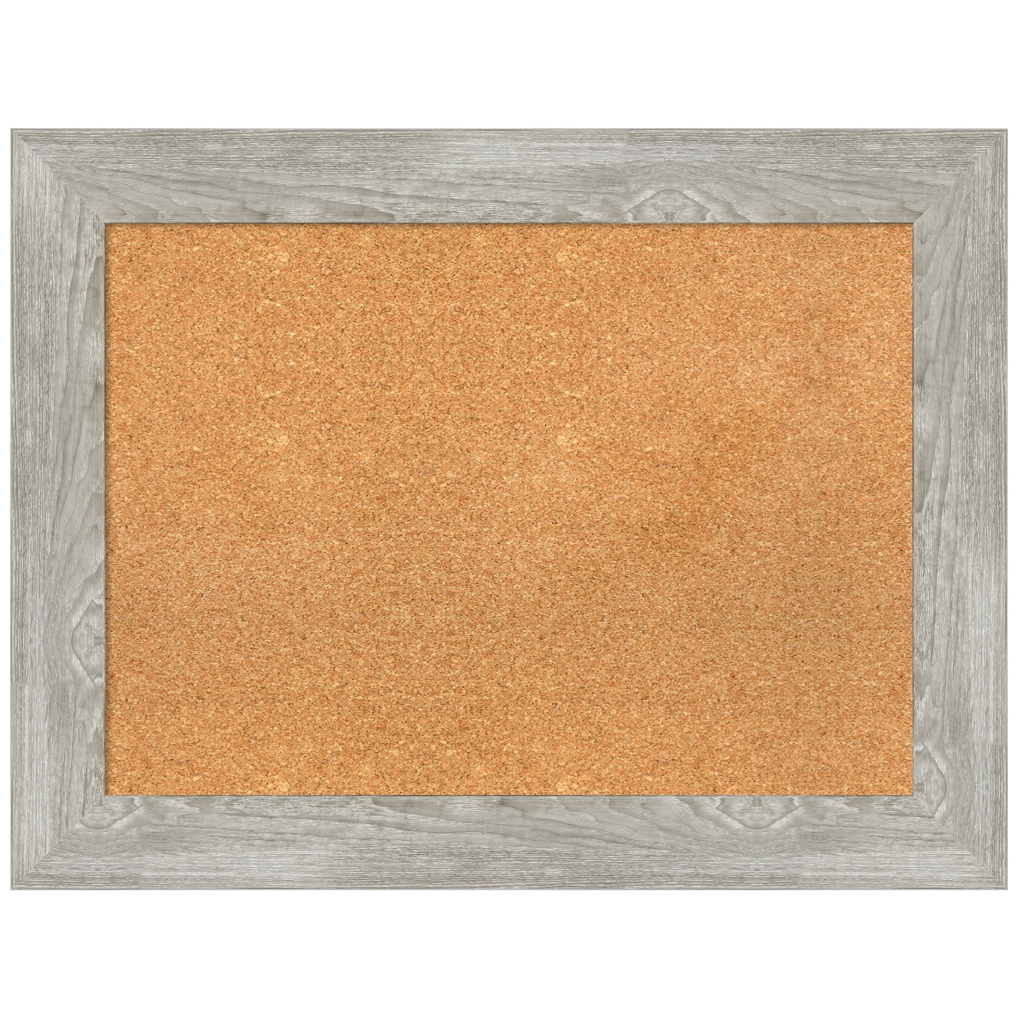 Amanti Art Natural Cork Board Framed Dove Greywash Bulletin Board 34 in ...