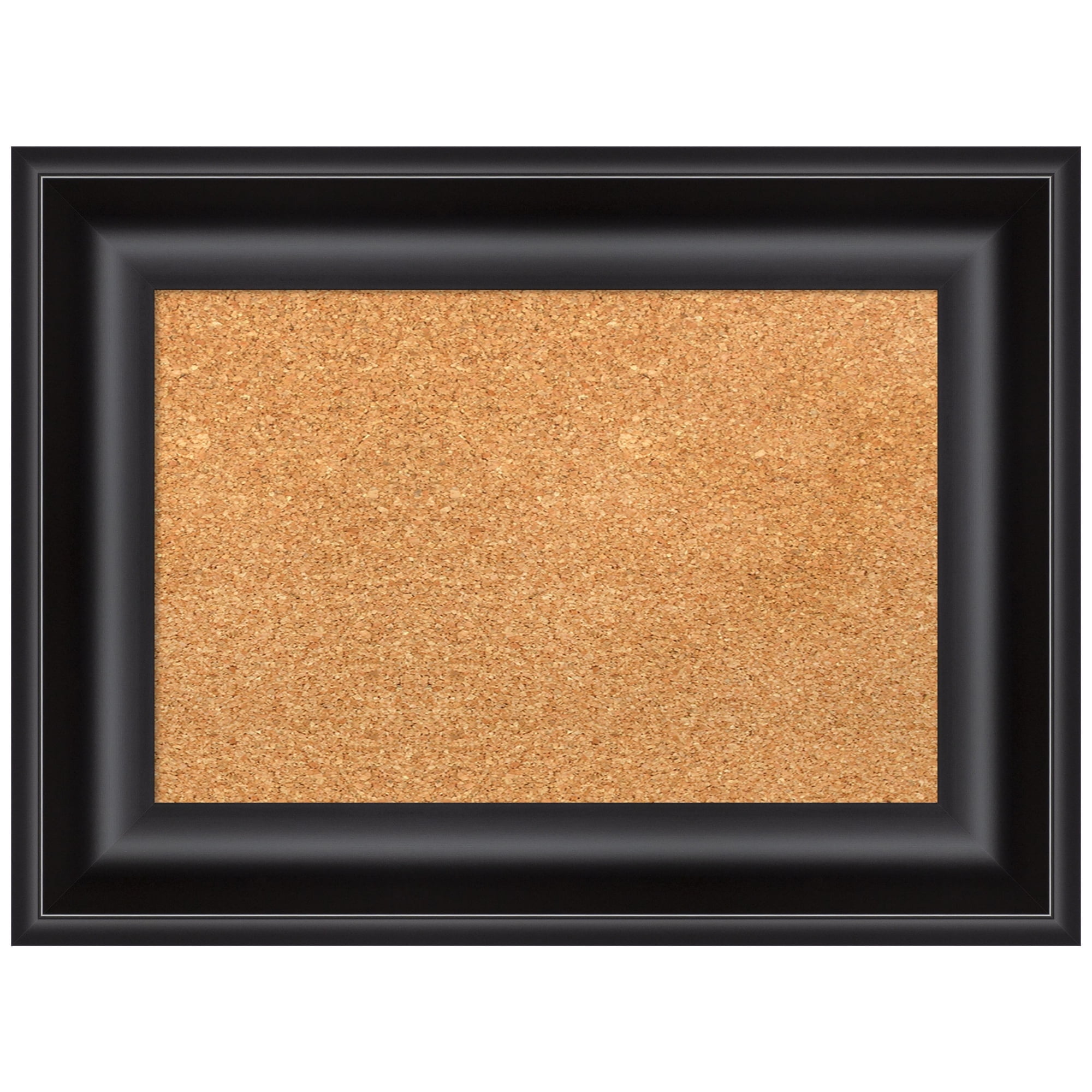Amanti Art Natural Cork Board Framed Grand Black Bulletin Board 24 in ...