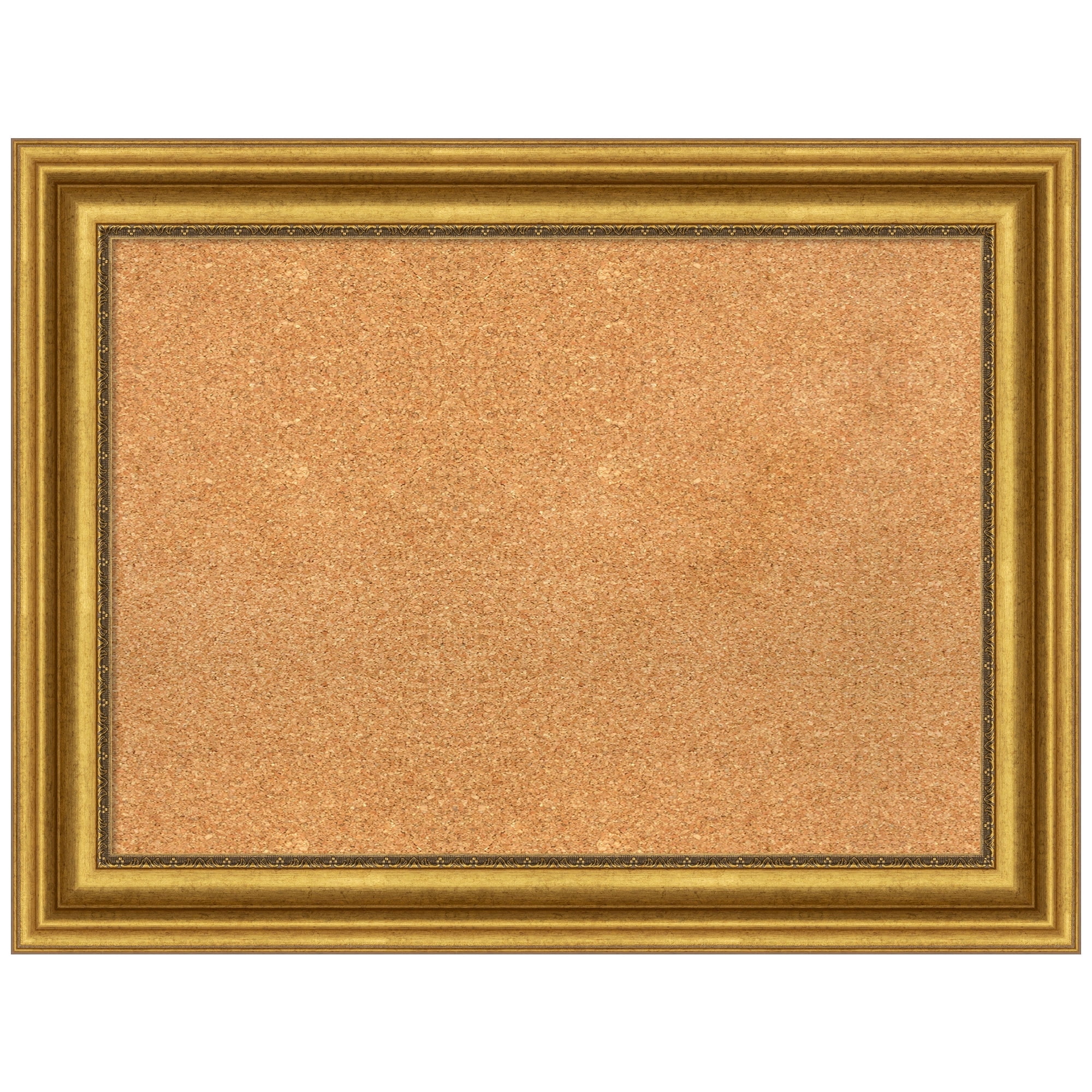 Amanti Art Natural Cork Board Framed Parlor Gold Bulletin Board 34 in ...