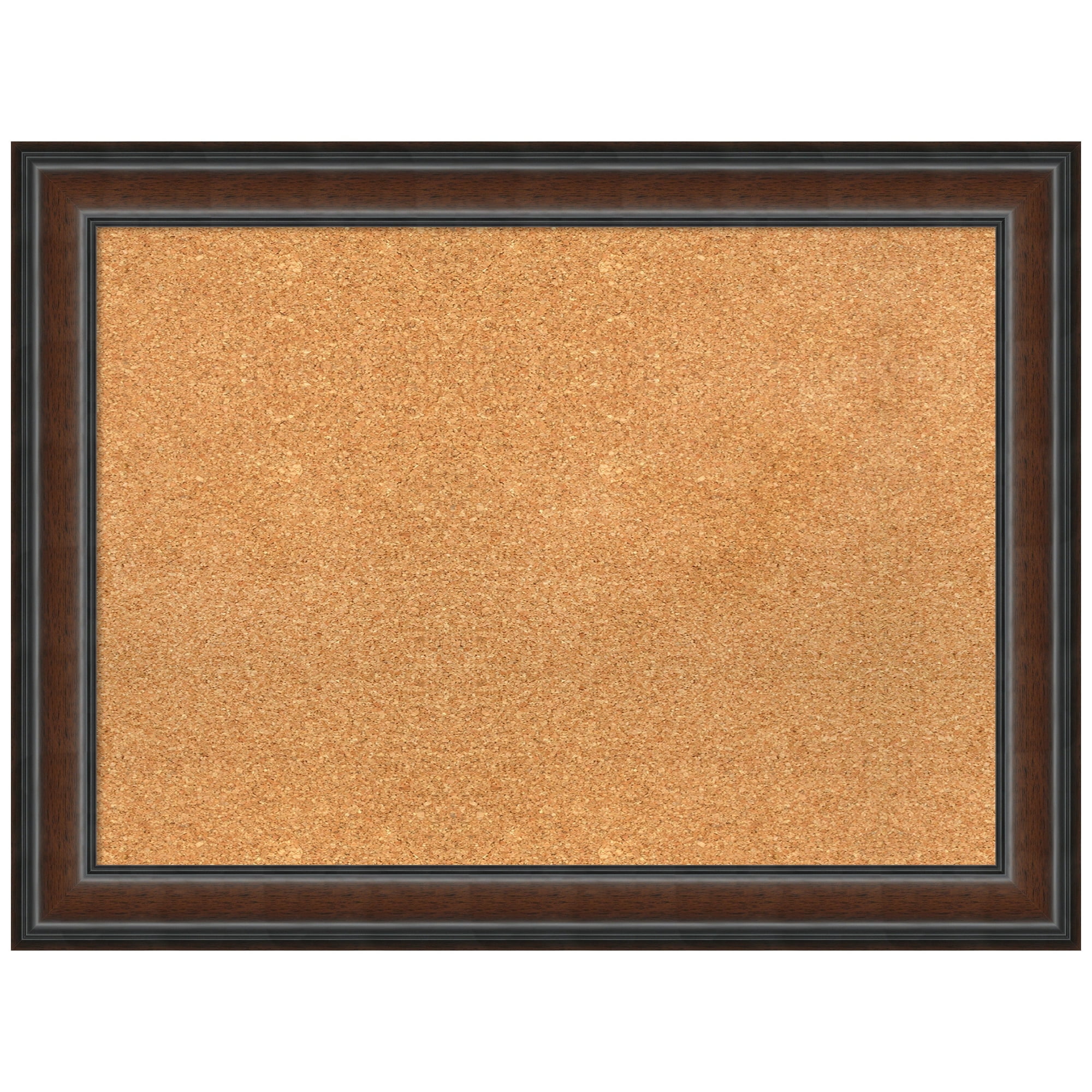 Amanti Art Natural Cork Board Wood Framed Cyprus Walnut Bulletin Board ...
