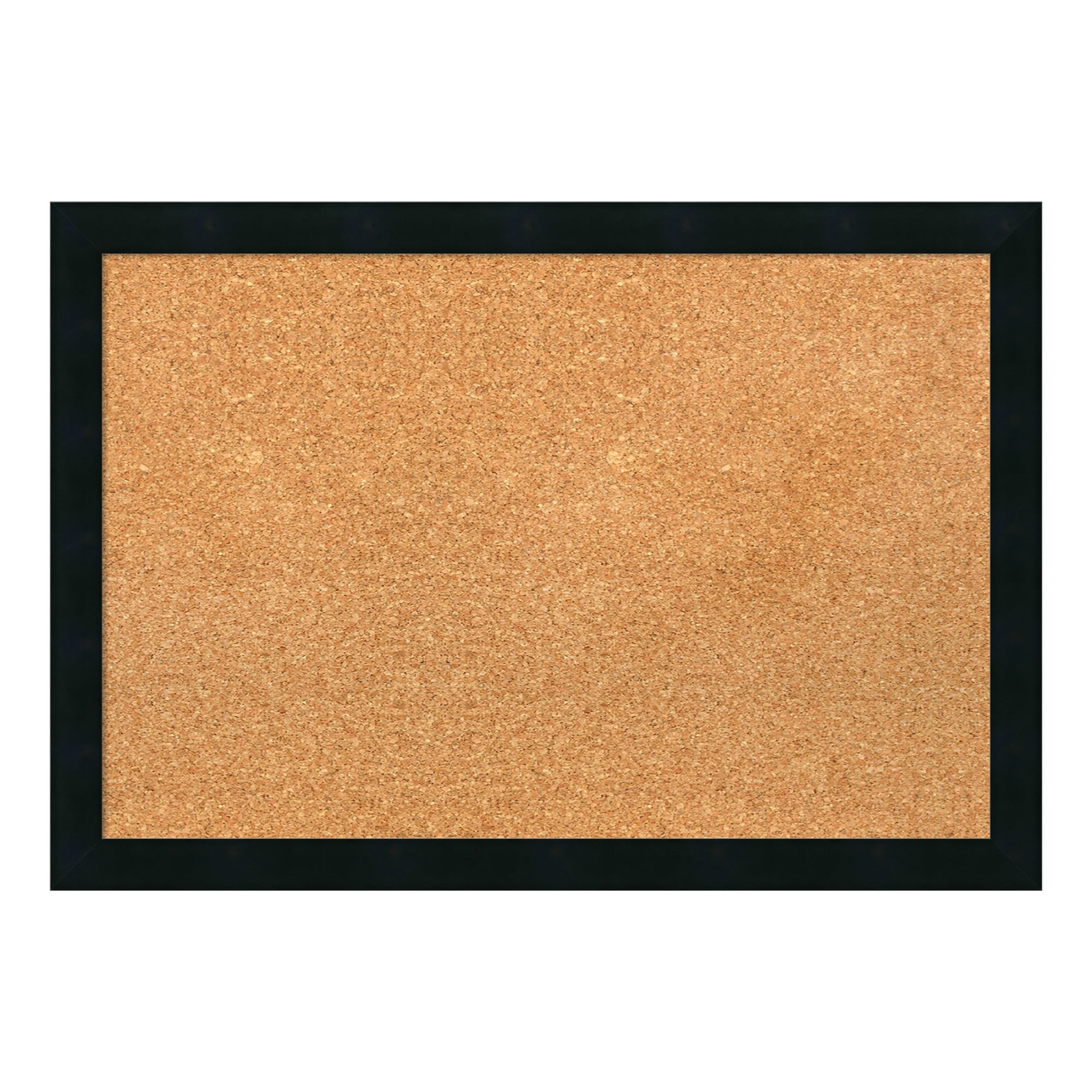 Amanti Art Natural Cork Board Wood Framed Mezzanotte Black Bulletin ...