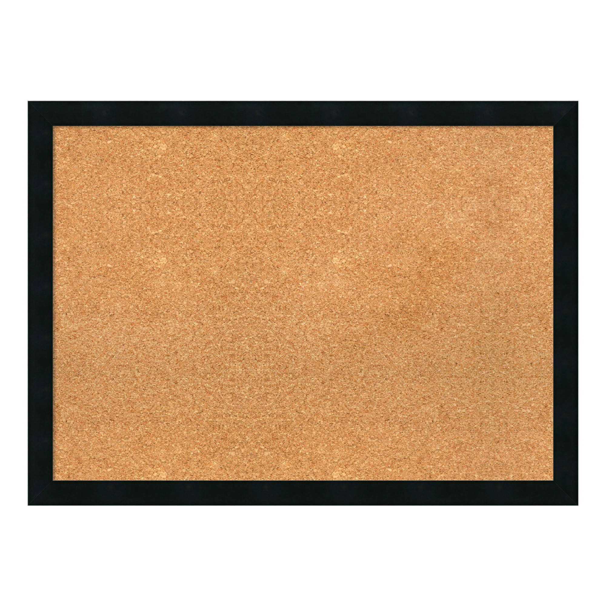 Amanti Art Natural Cork Board Wood Framed Mezzanotte Black Bulletin ...