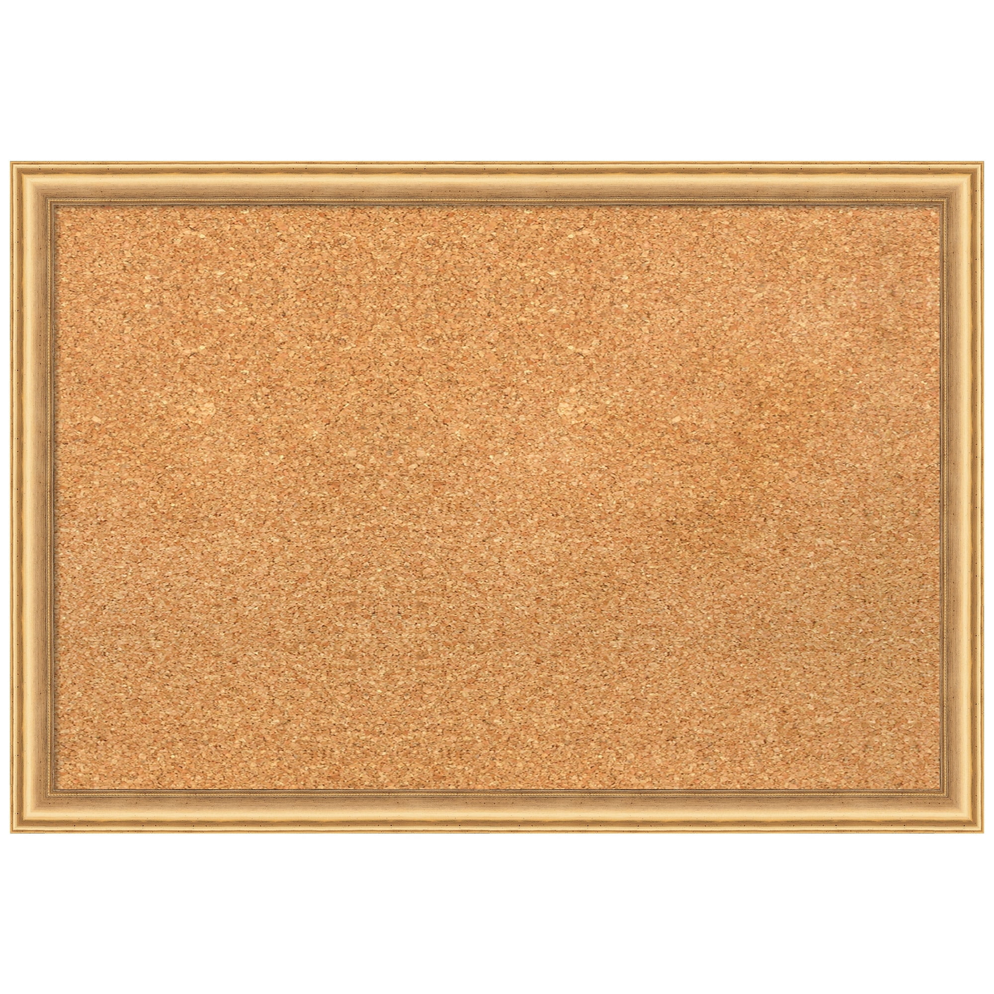 Amanti Art Natural Cork Board Wood Framed Salon Scoop Gold Bulletin ...